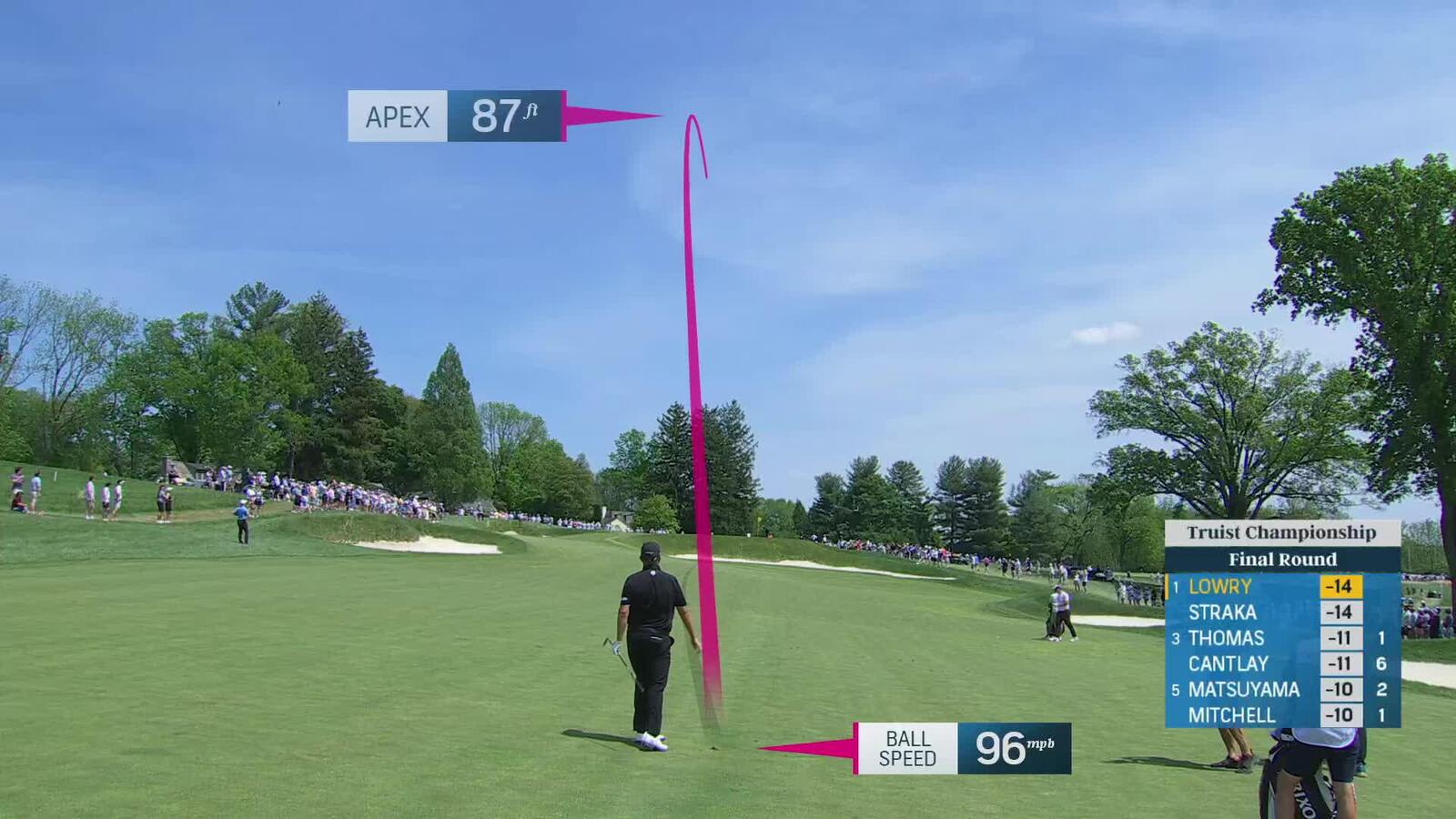 Shane Lowry | Round 4 | 1st hole | Shot 2 | 2025 Truist Championship