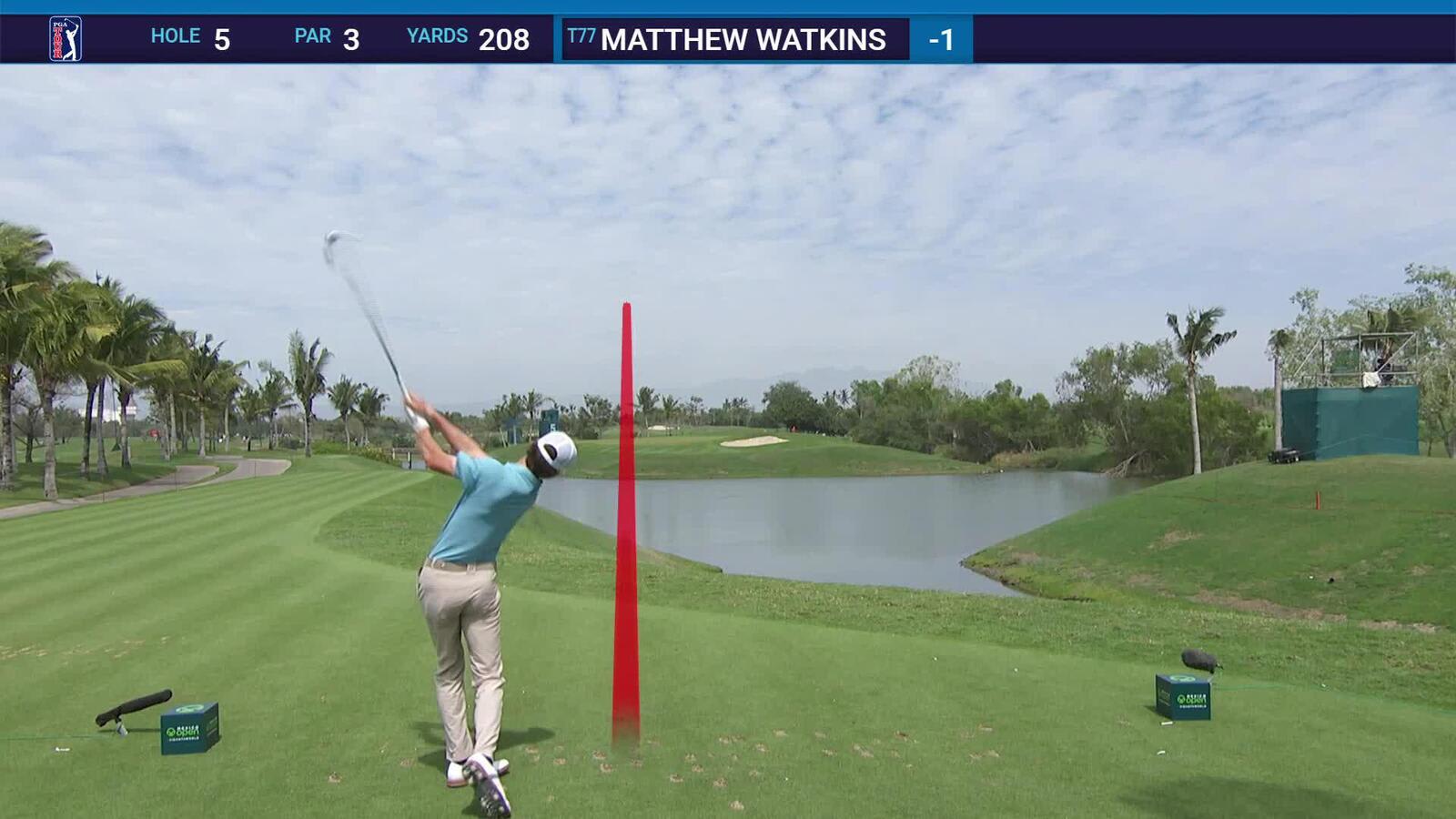 Matthew Watkins | Round 2 | 5th hole | Shot 1 | 2025 Mexico Open
