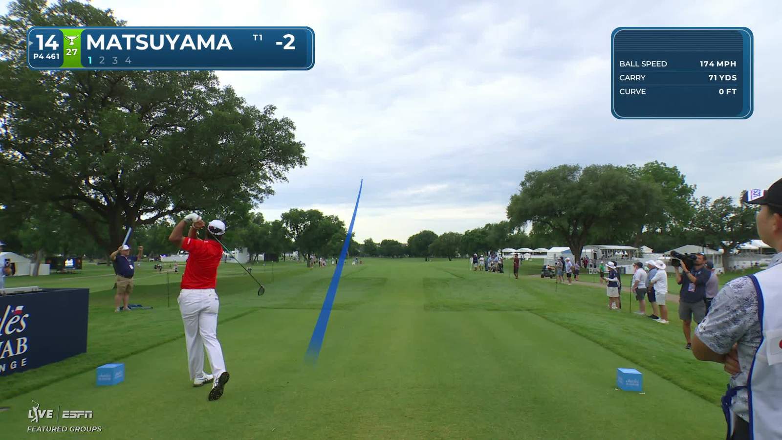 Hideki Matsuyama | Round 1 | 14th hole | Shot 1 | 2026 Charles Schwab
