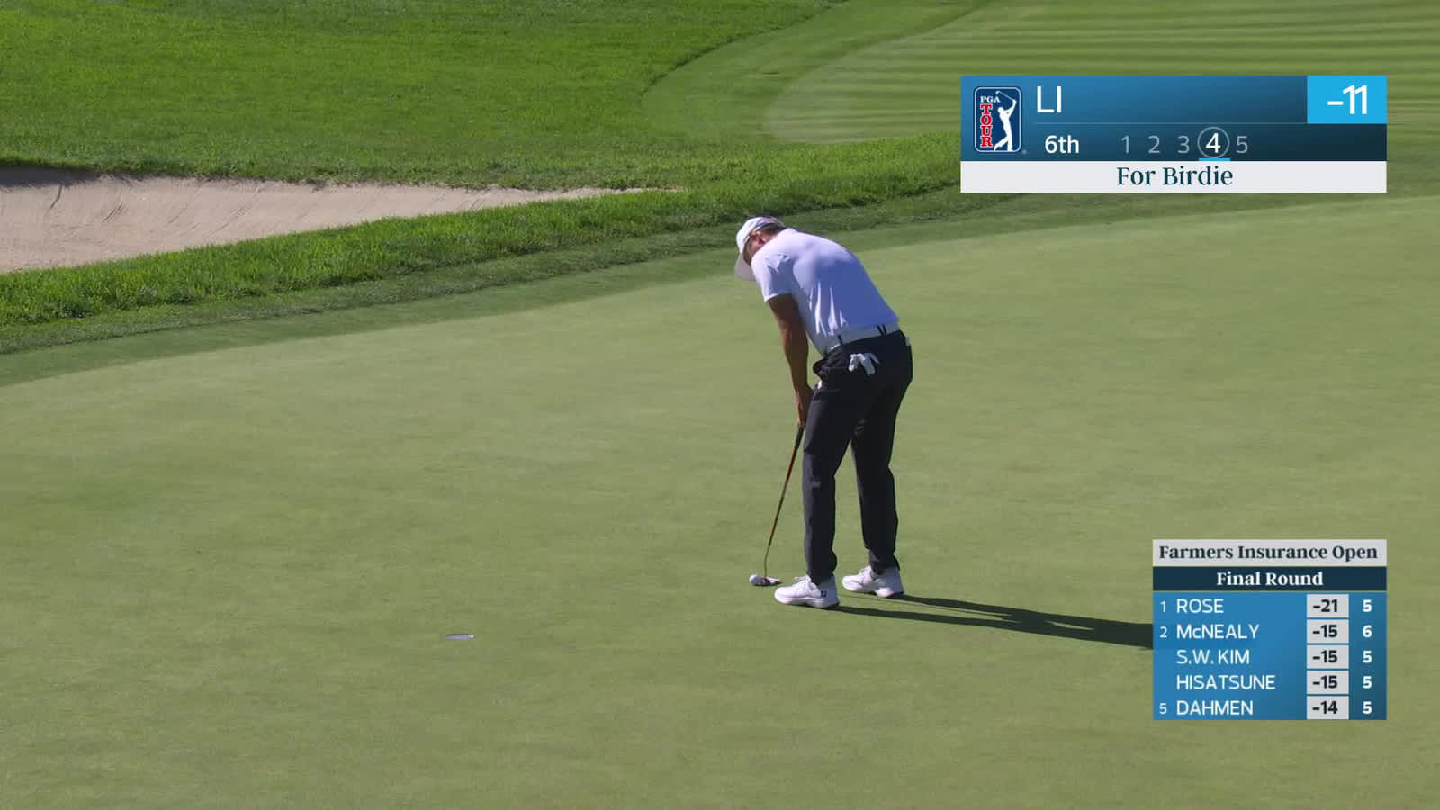 Haotong Li | Round 4 | 6th hole | Shot 4 | 2026 Farmers