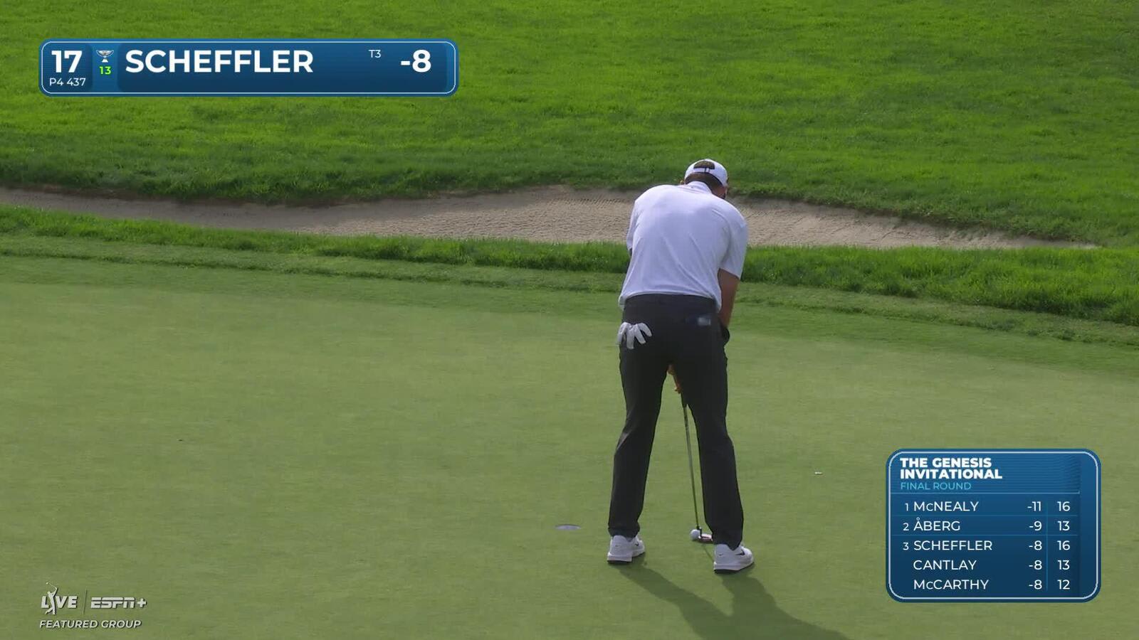 Scottie Scheffler | Round 4 | 17th hole | Shot 4 | 2025 Genesis