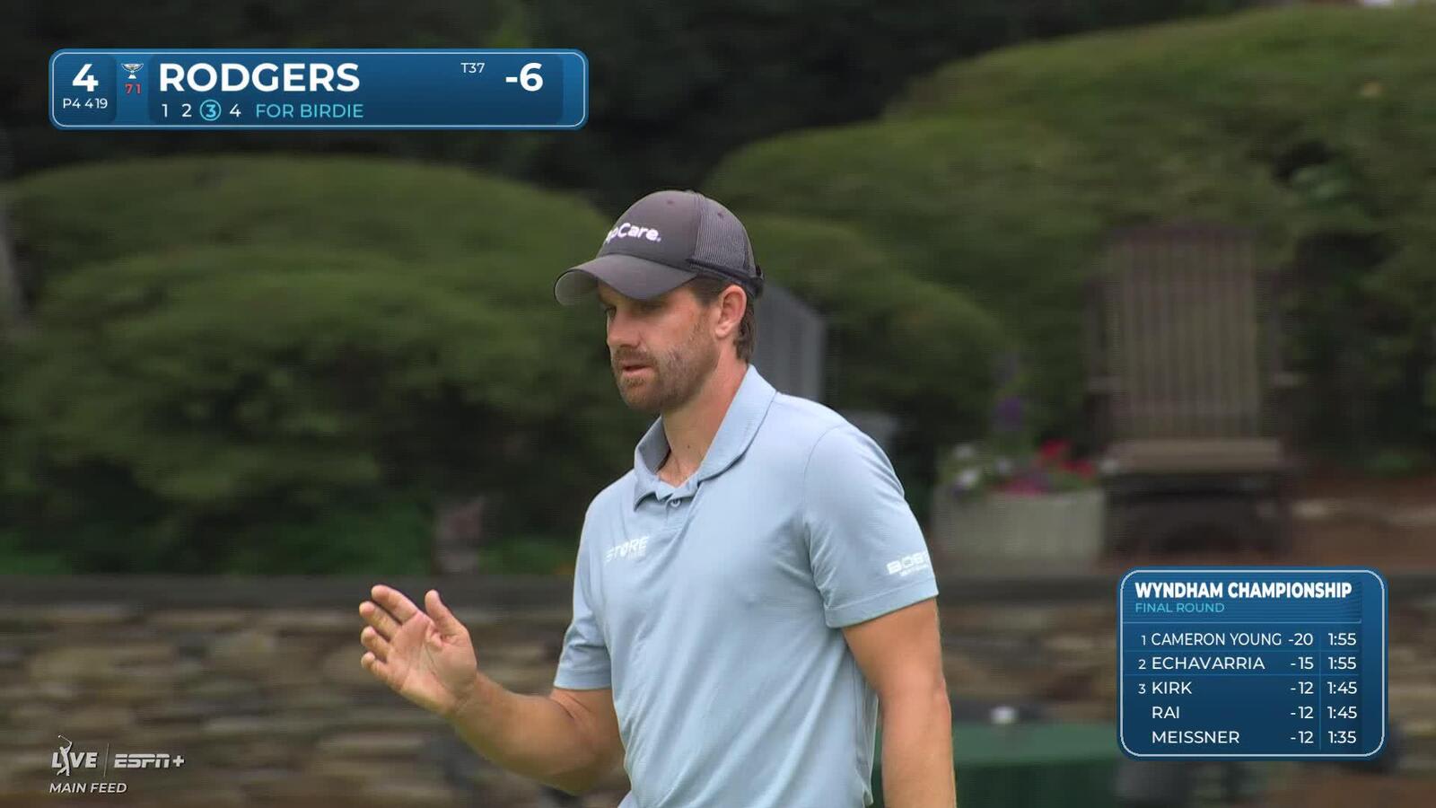 Patrick Rodgers | Round 4 | 4th hole | Shot 3 | 2025 Wyndham