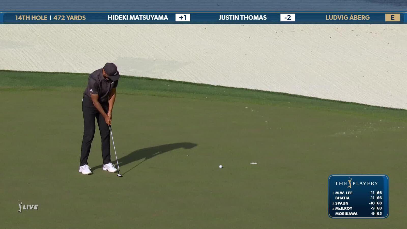 Ludvig Aberg | Round 2 | 14th hole | Shot 3 | 2025 THE PLAYERS