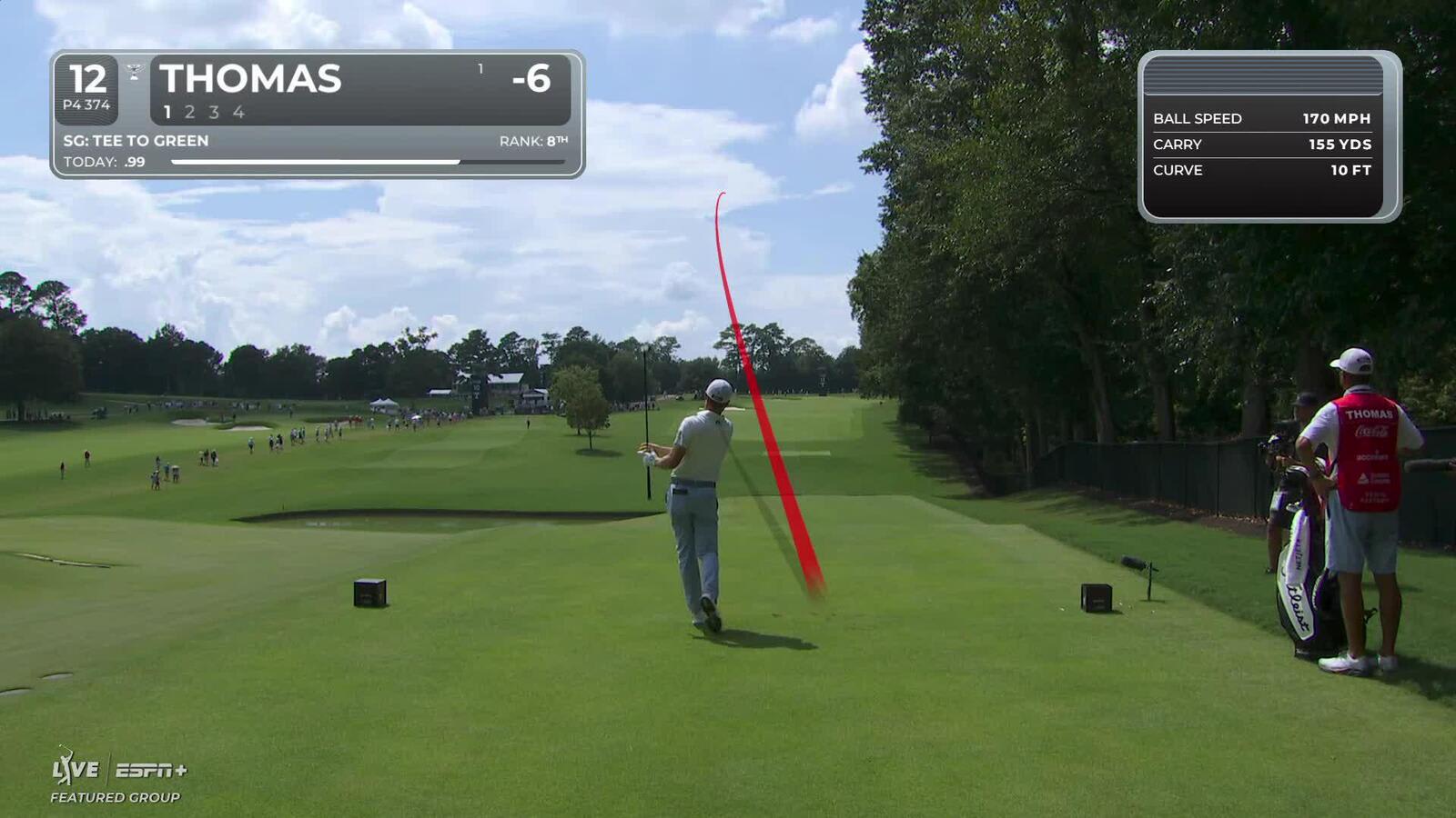Justin Thomas | Round 1 | 12th hole | Shot 1 | 2025 TOUR Championship