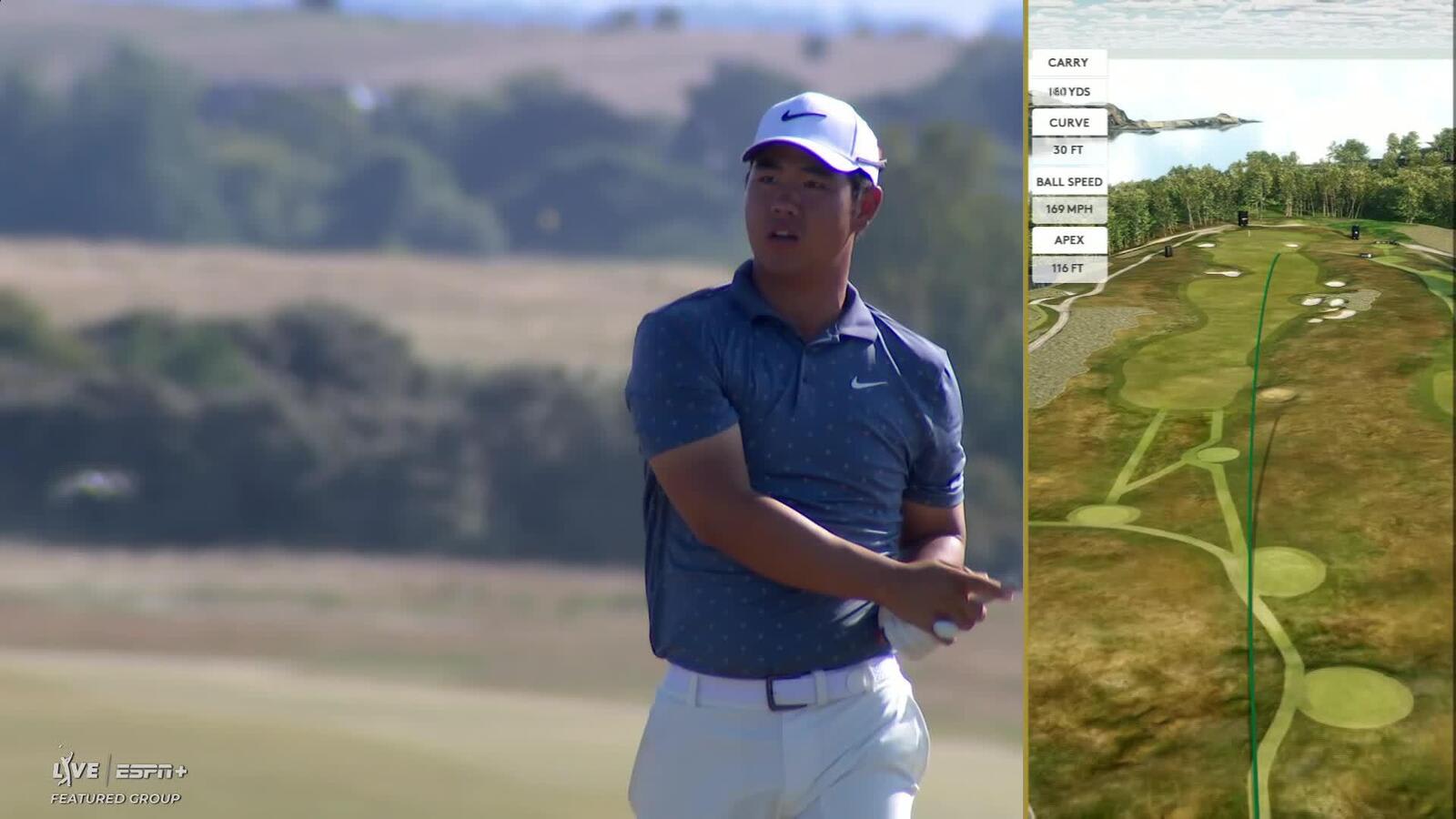 Tom Kim | Round 4 | 15th hole | Shot 1 | 2025 Genesis Scottish Open