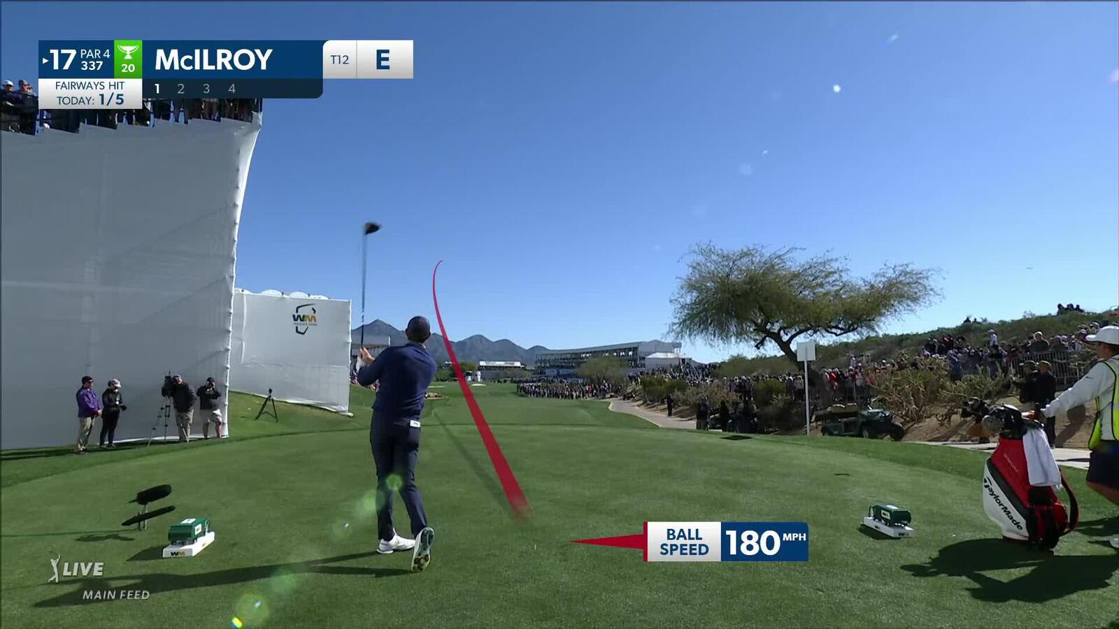 Rory McIlroy | 2023 WM Phoenix Open | Round 1 | 17th hole | Shot 1