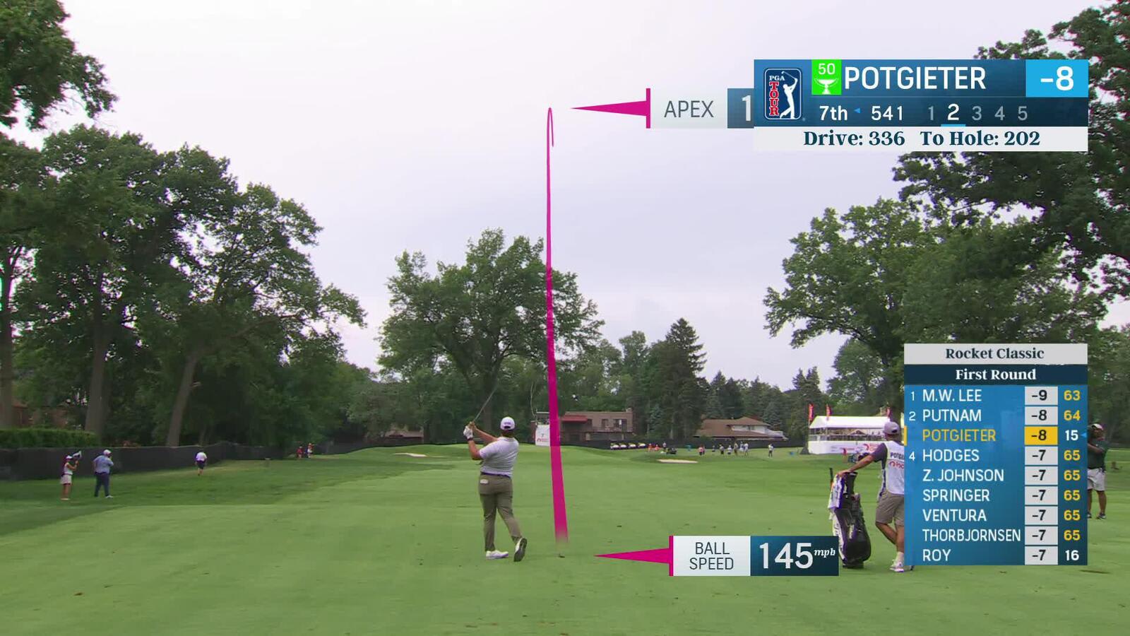 Aldrich Potgieter | Round 1 | 7th hole | Shot 2 | 2025 Rocket Classic