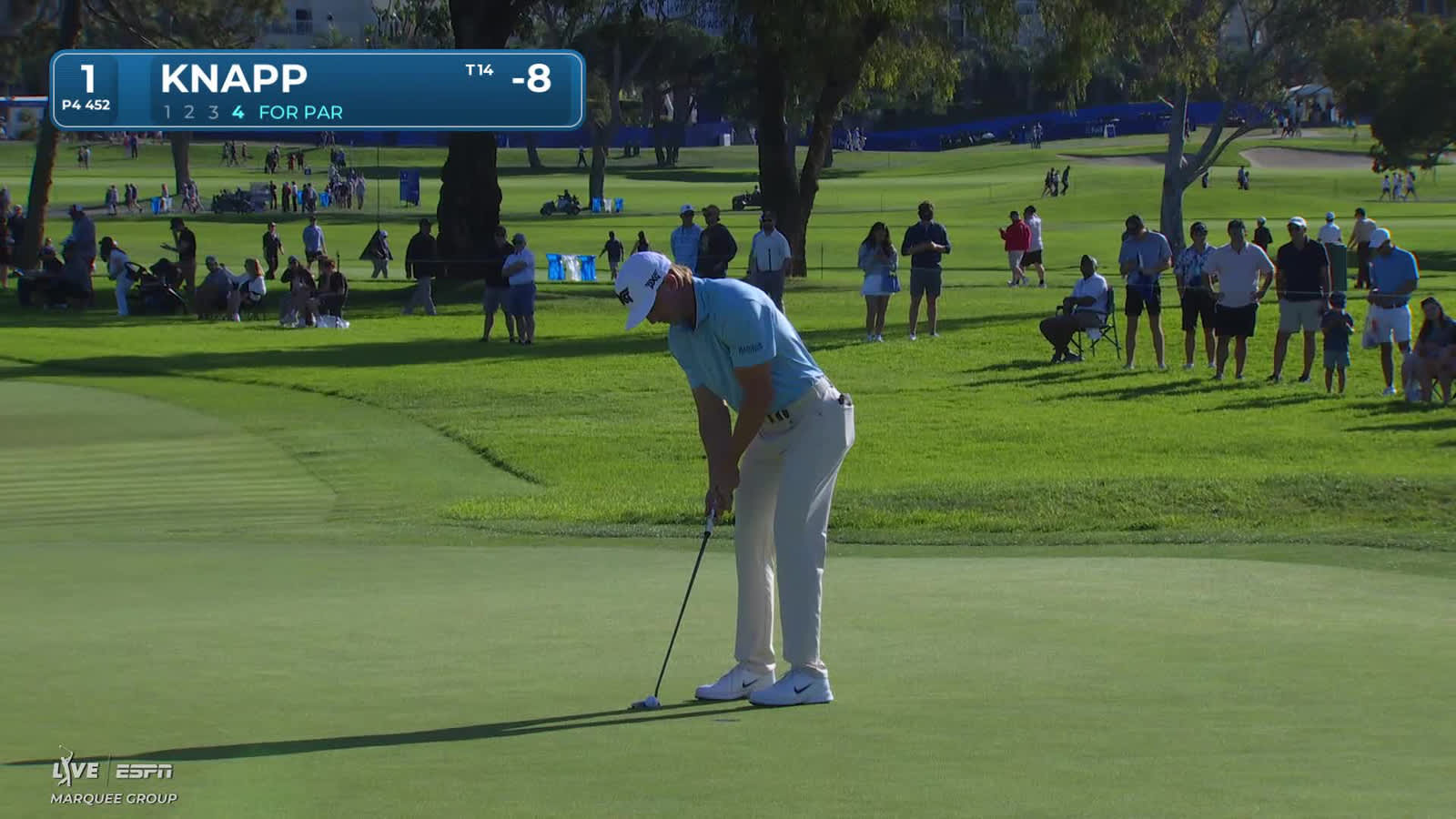 Jake Knapp | Round 3 | 1st hole | Shot 4 | 2026 Farmers
