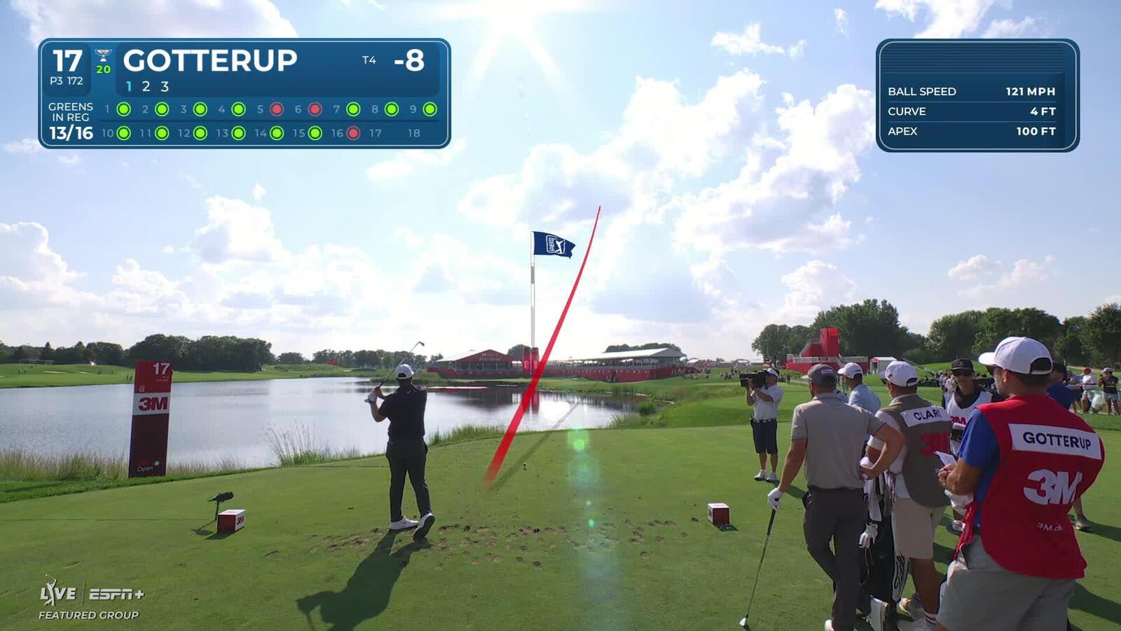 Chris Gotterup | Round 1 | 17th hole | Shot 1 | 2025 3M Open