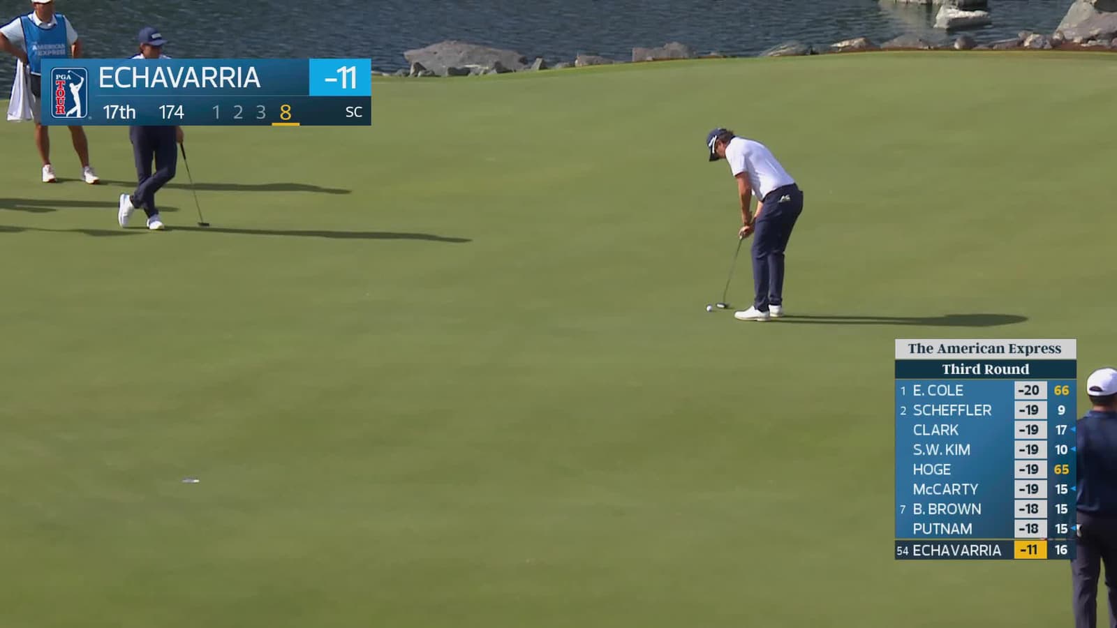 Nico Echavarria | Round 3 | 17th hole | Shot 9 | 2026 The American Express