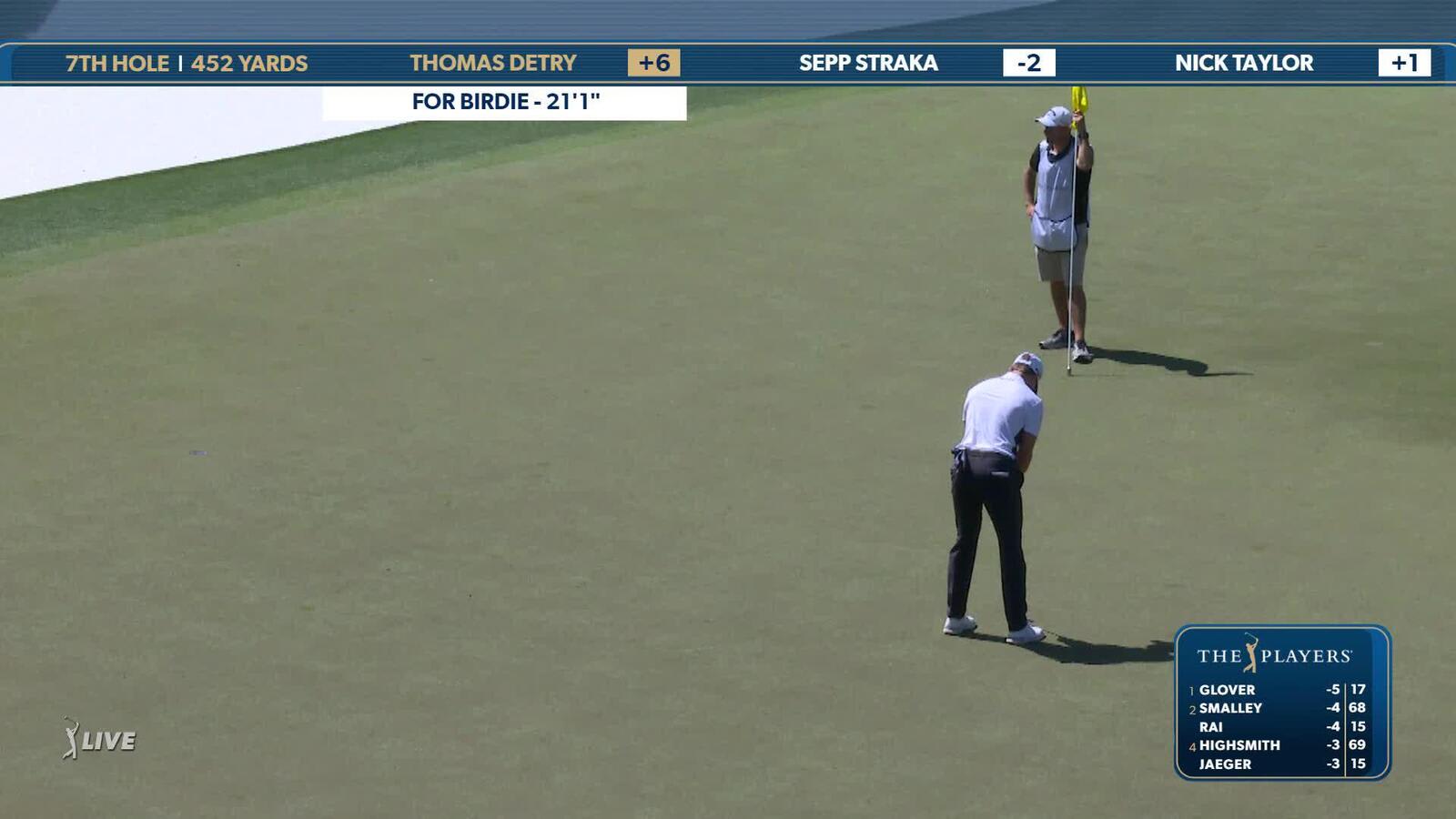 Thomas Detry | Round 1 | 7th hole | Shot 3 | 2025 THE PLAYERS
