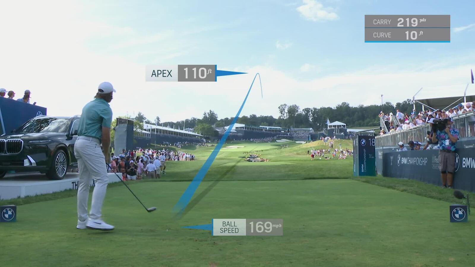 Tommy Fleetwood | Round 3 | 18th hole | Shot 1 | 2025 BMW Championship