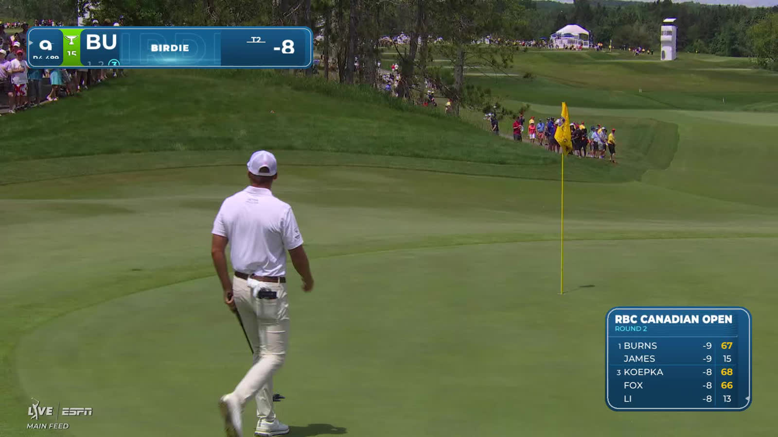 Sam Burns | Round 2 | 9th hole | Shot 3 | 2026 RBC Canadian