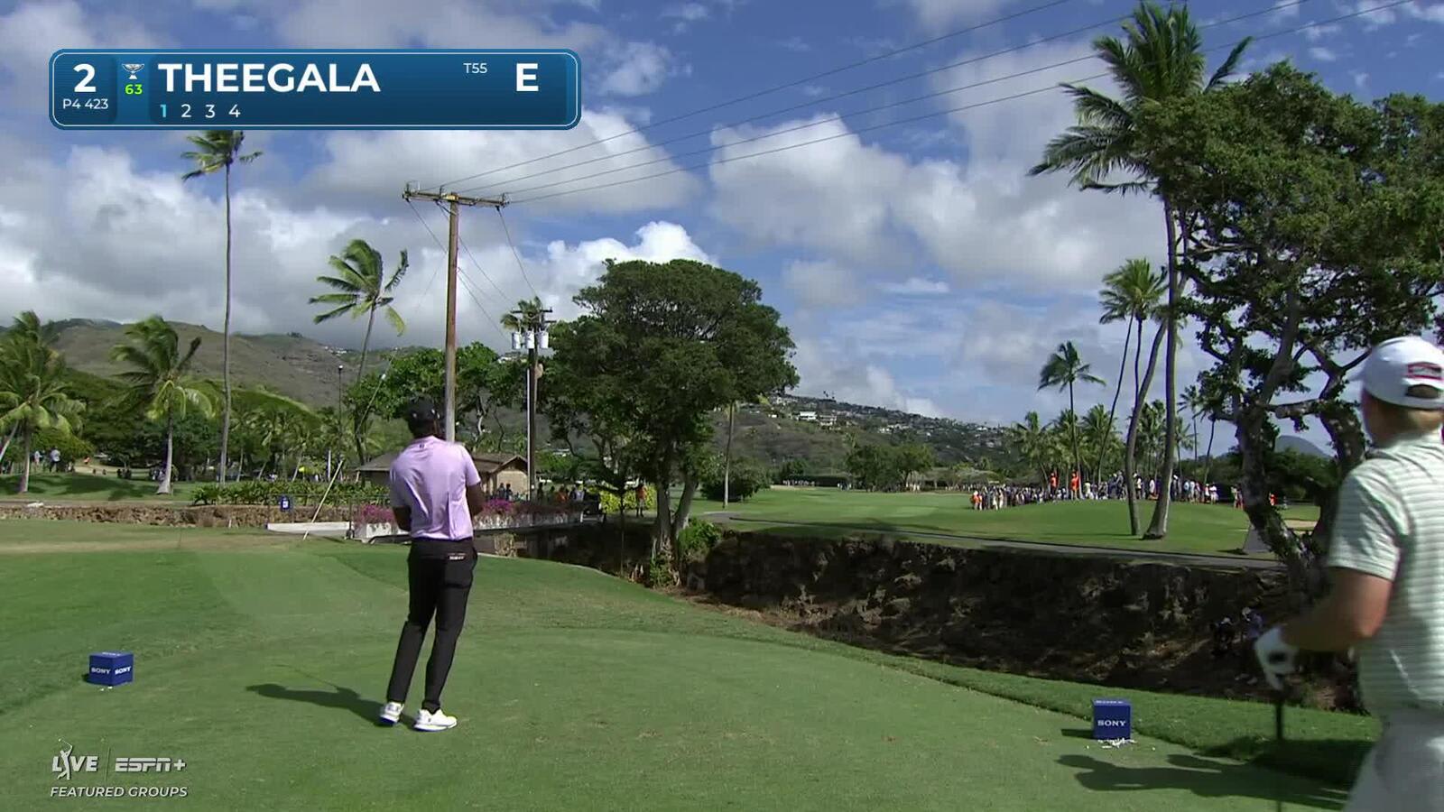 Sahith Theegala | Round 1 | 2nd hole | Shot 1 | 2025 Sony Open