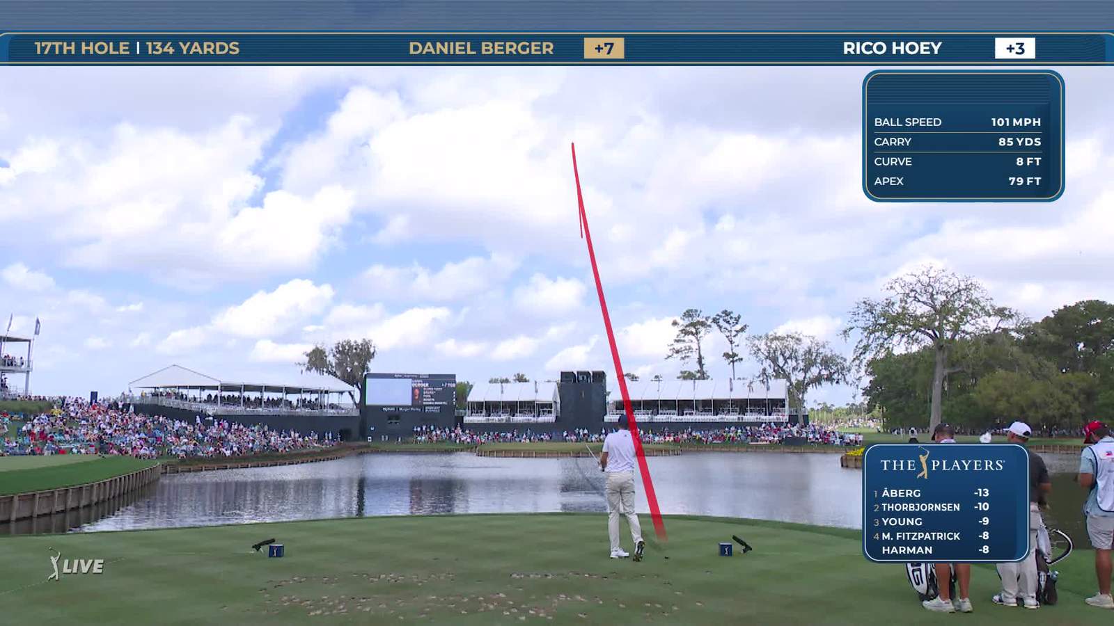 Daniel Berger | Round 4 | 17th hole | Shot 1 | 2026 THE PLAYERS