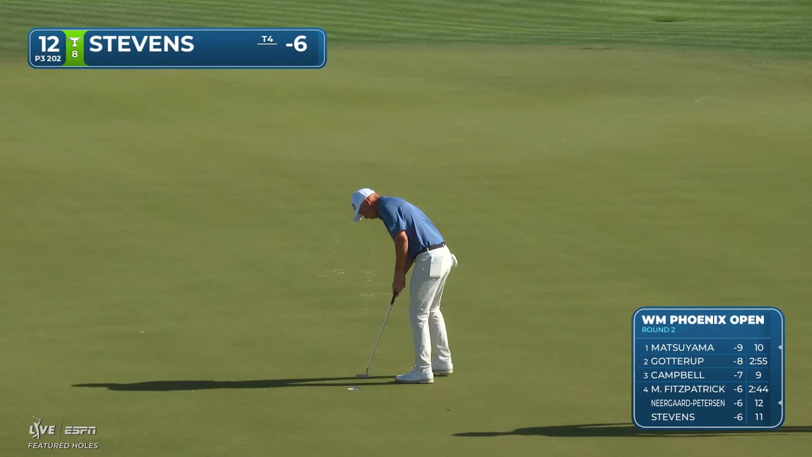 Sam Stevens | Round 2 | 12th hole | Shot 4 | 2026 WM Phoenix Open