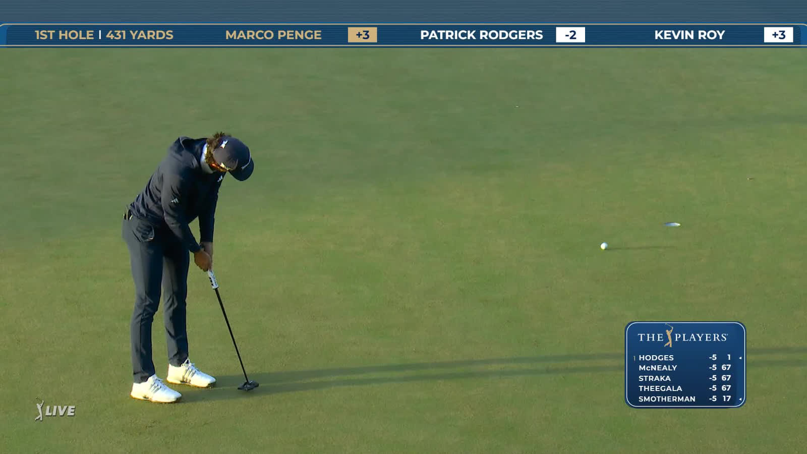 Marco Penge | Round 2 | 1st hole | Shot 4 | 2026 THE PLAYERS