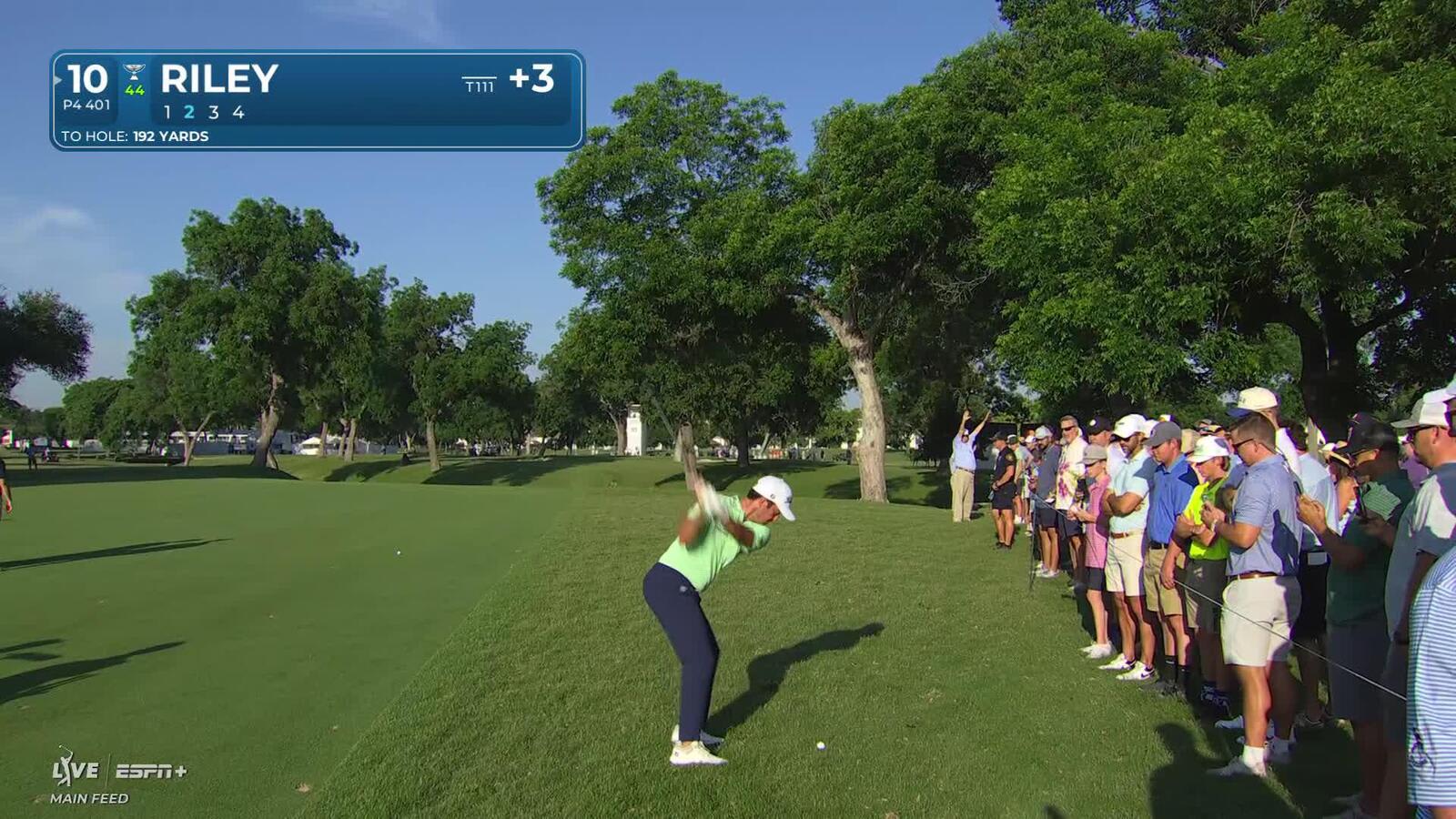 Davis Riley | Round 2 | 10th hole | Shot 2 | 2025 Charles Schwab