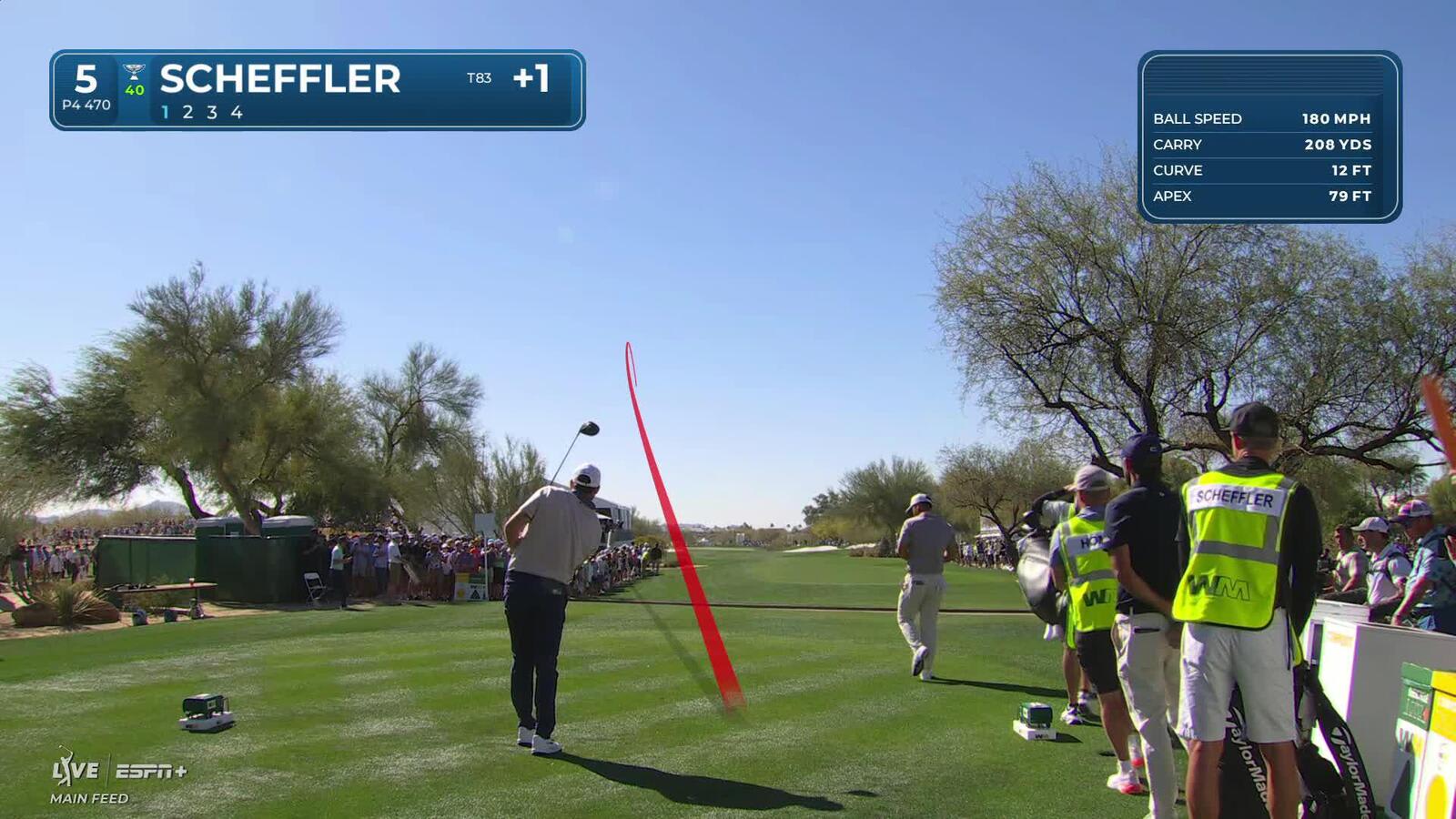 Scottie Scheffler | Round 1 | 5th hole | Shot 1 | 2025 WM Phoenix Open