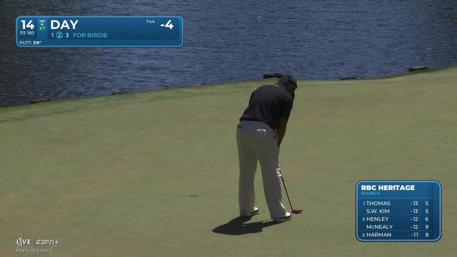 Jason Day | Round 3 | 14th hole | Shot 2 | 2025 RBC Heritage