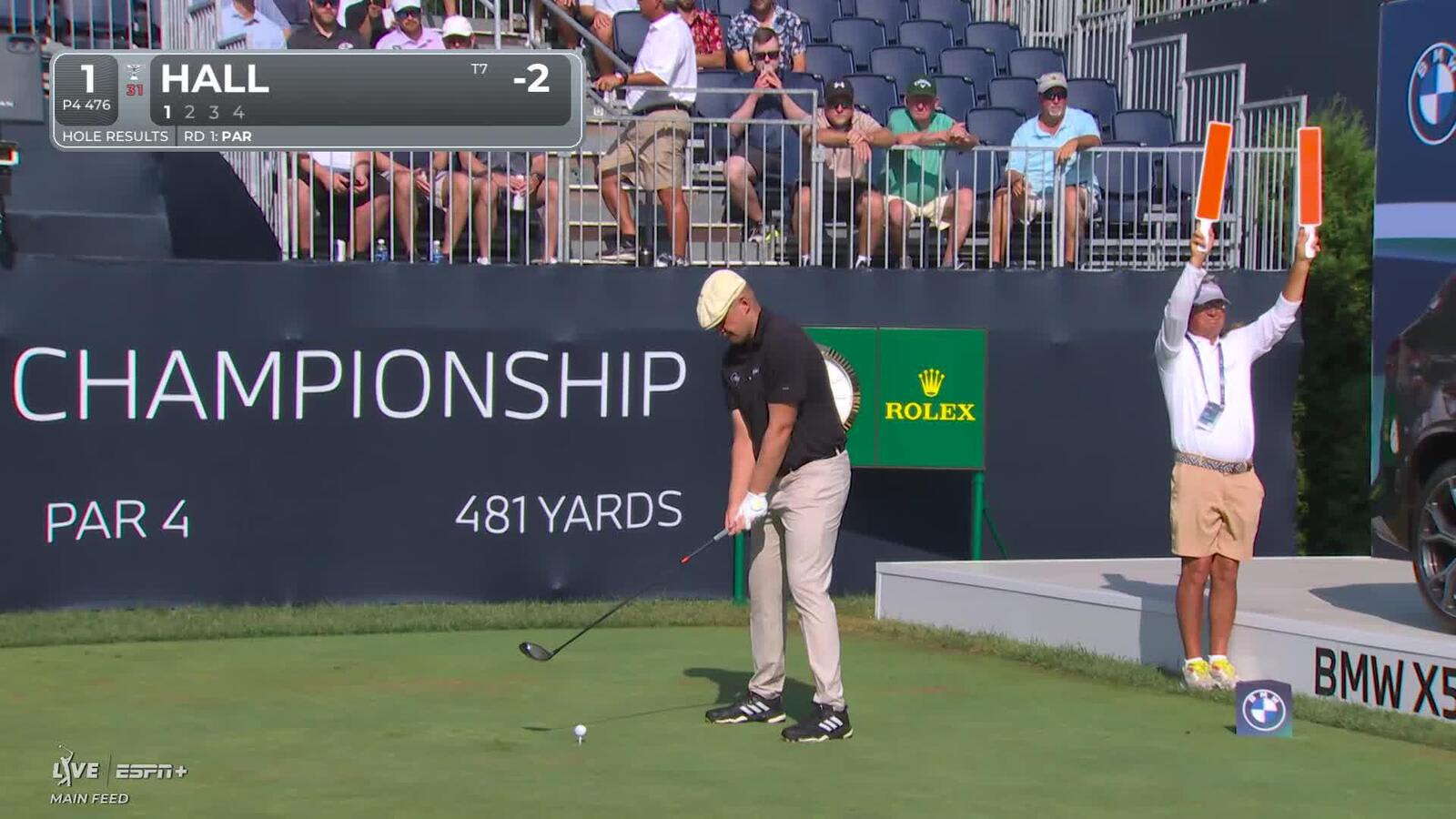 Harry Hall | Round 2 | 1st hole | Shot 1 | 2025 BMW Championship