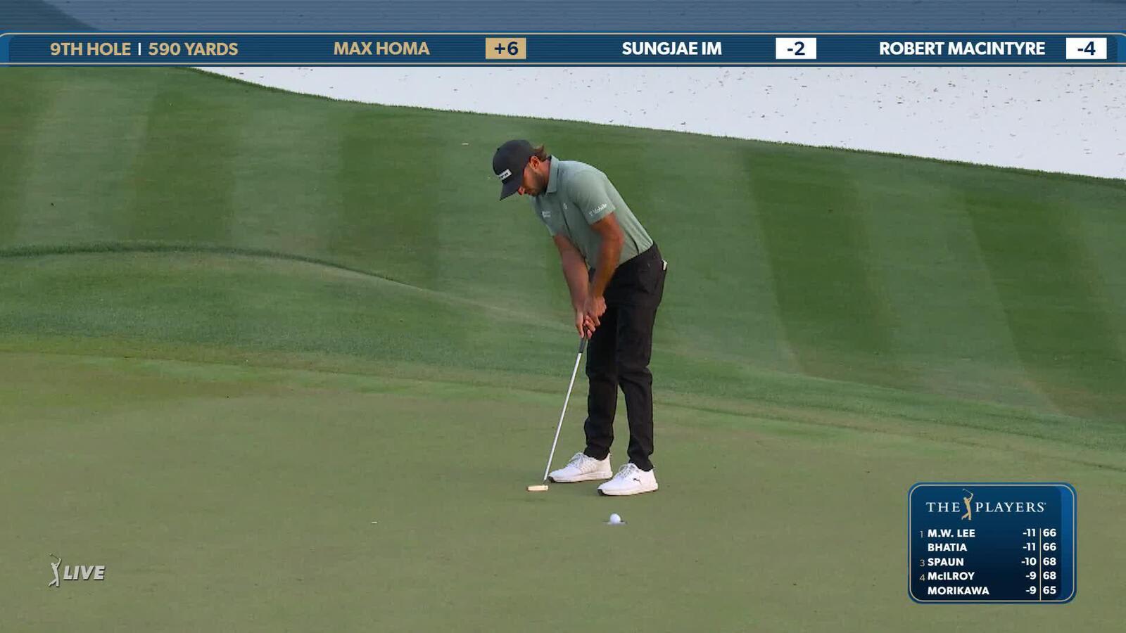 Max Homa | Round 2 | 9th hole | Shot 5 | 2025 THE PLAYERS