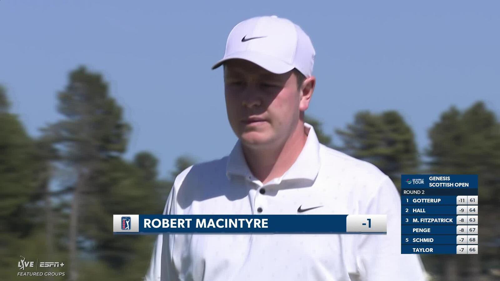 Robert MacIntyre | Round 2 | 5th hole | Shot 5 | 2025 Genesis Scottish Open