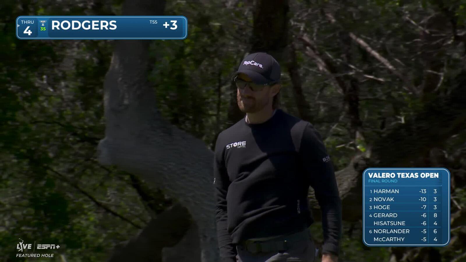 Patrick Rodgers | Round 4 | 13th hole | Shot 3 | 2025 Valero