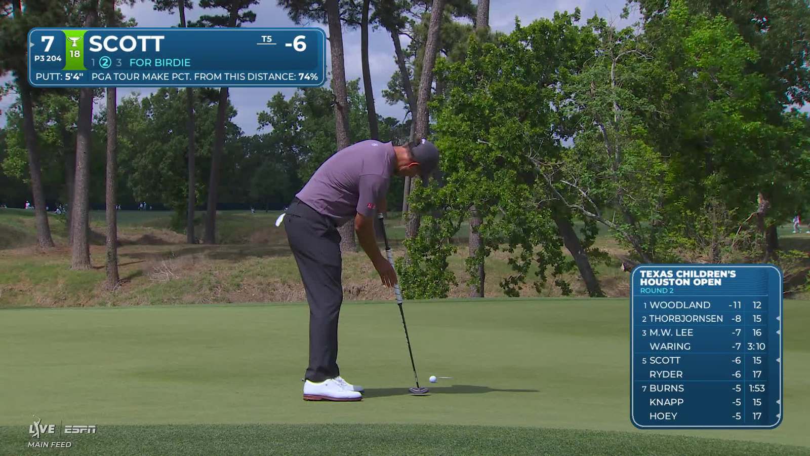 Adam Scott | Round 2 | 7th hole | Shot 2 | 2026 Texas Children's