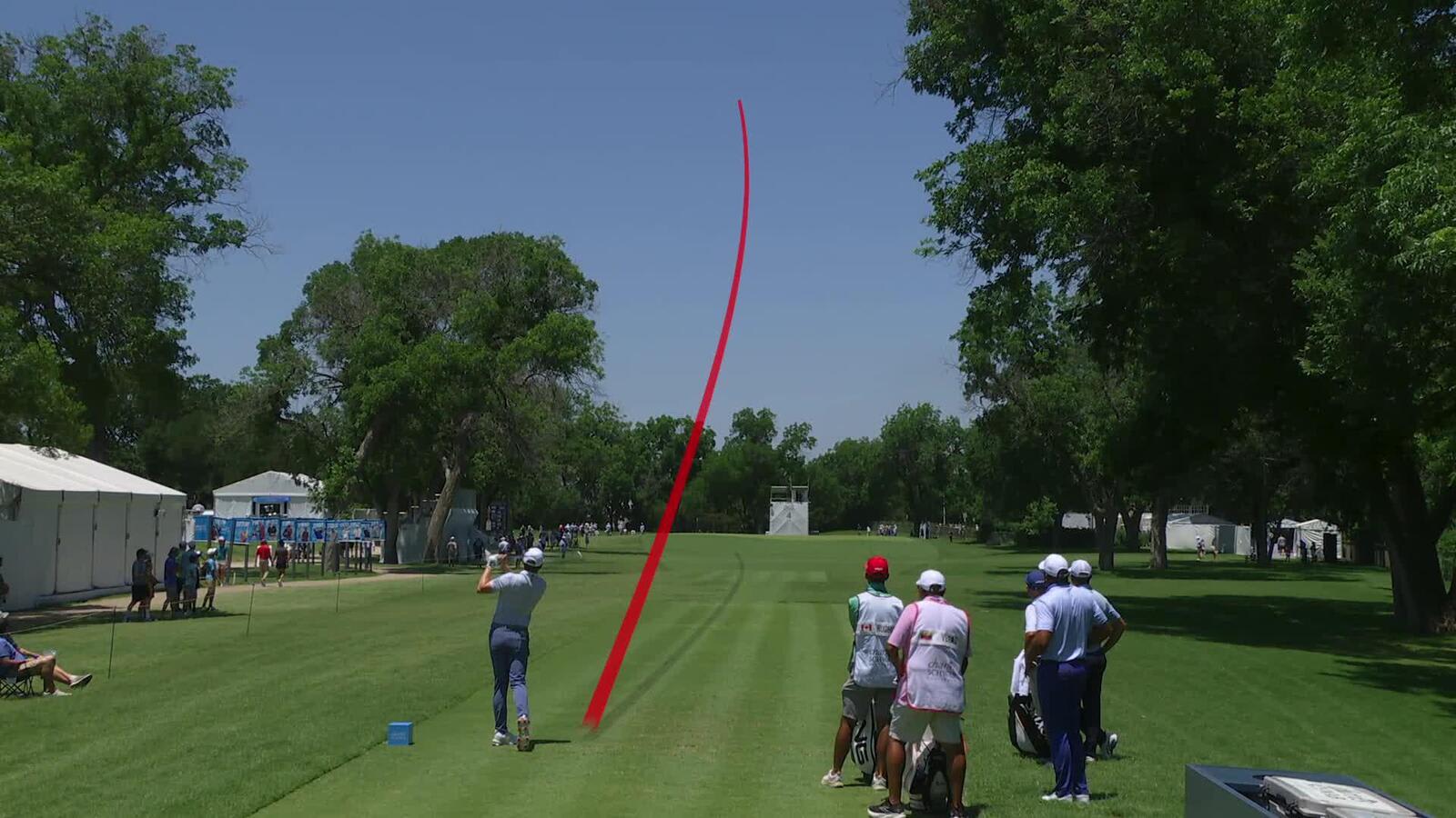 Mackenzie Hughes | Round 2 | 4th hole | Shot 1 | 2025 Charles Schwab