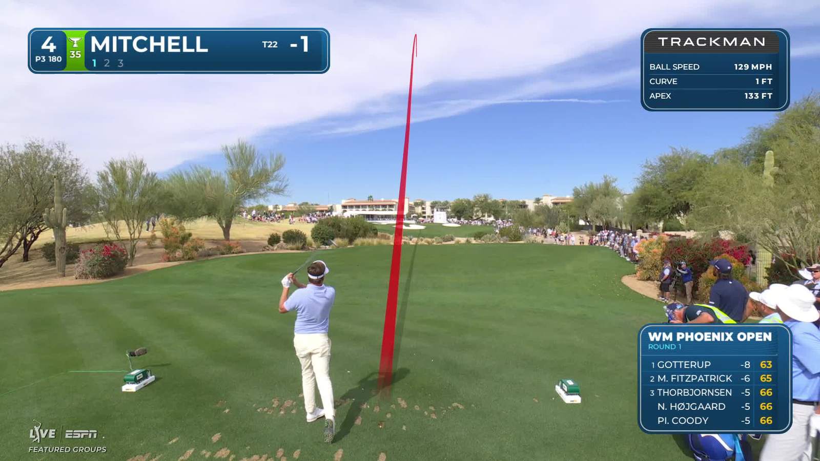 Keith Mitchell | Round 1 | 4th hole | Shot 1 | 2026 WM Phoenix Open