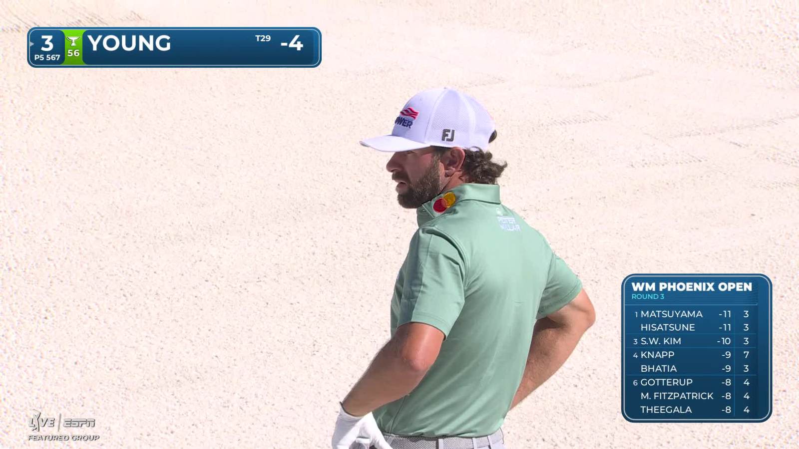 Cameron Young | Round 3 | 3rd hole | Shot 2 | 2026 WM Phoenix Open