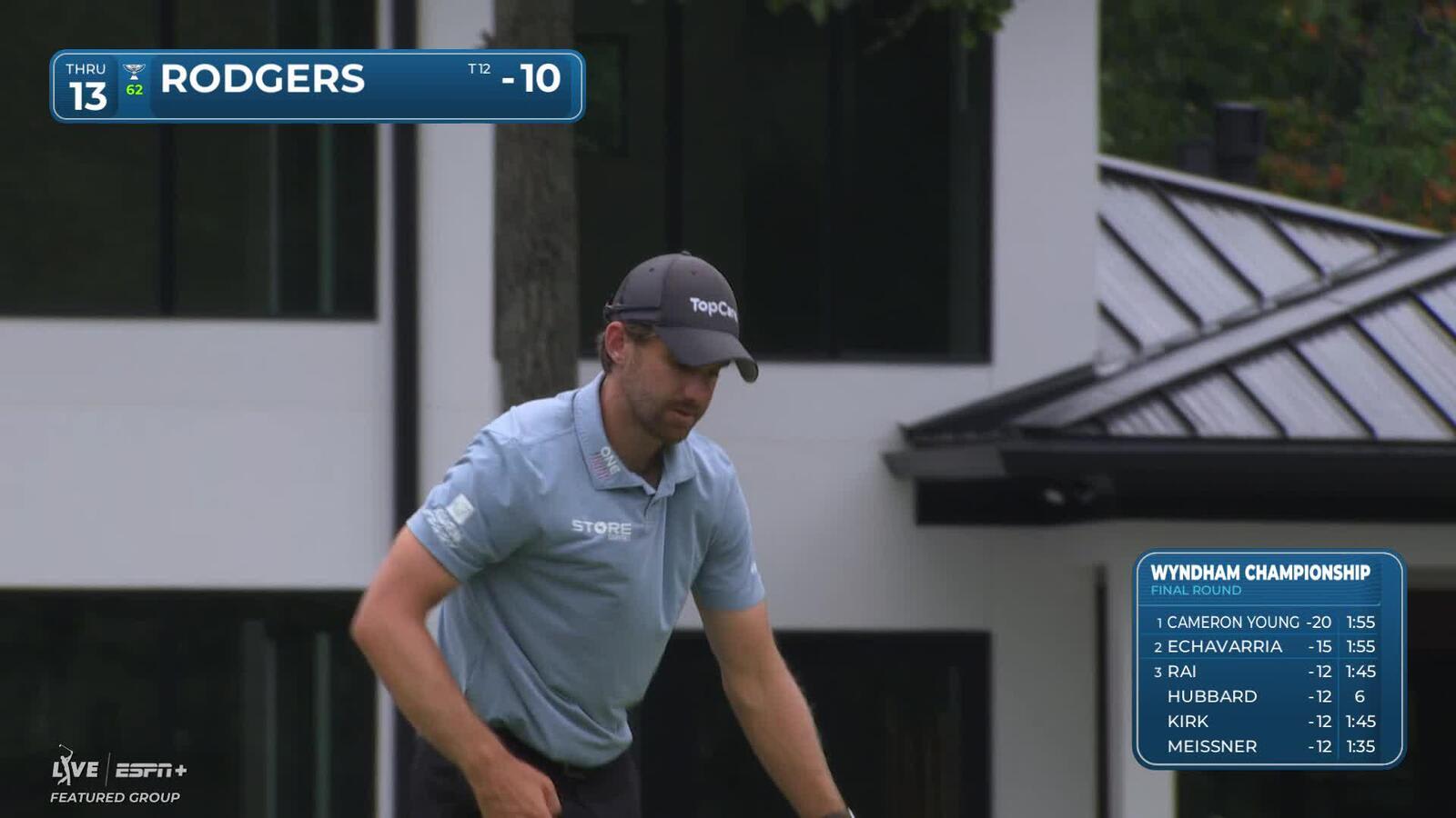 Patrick Rodgers | Round 4 | 13th hole | Shot 4 | 2025 Wyndham