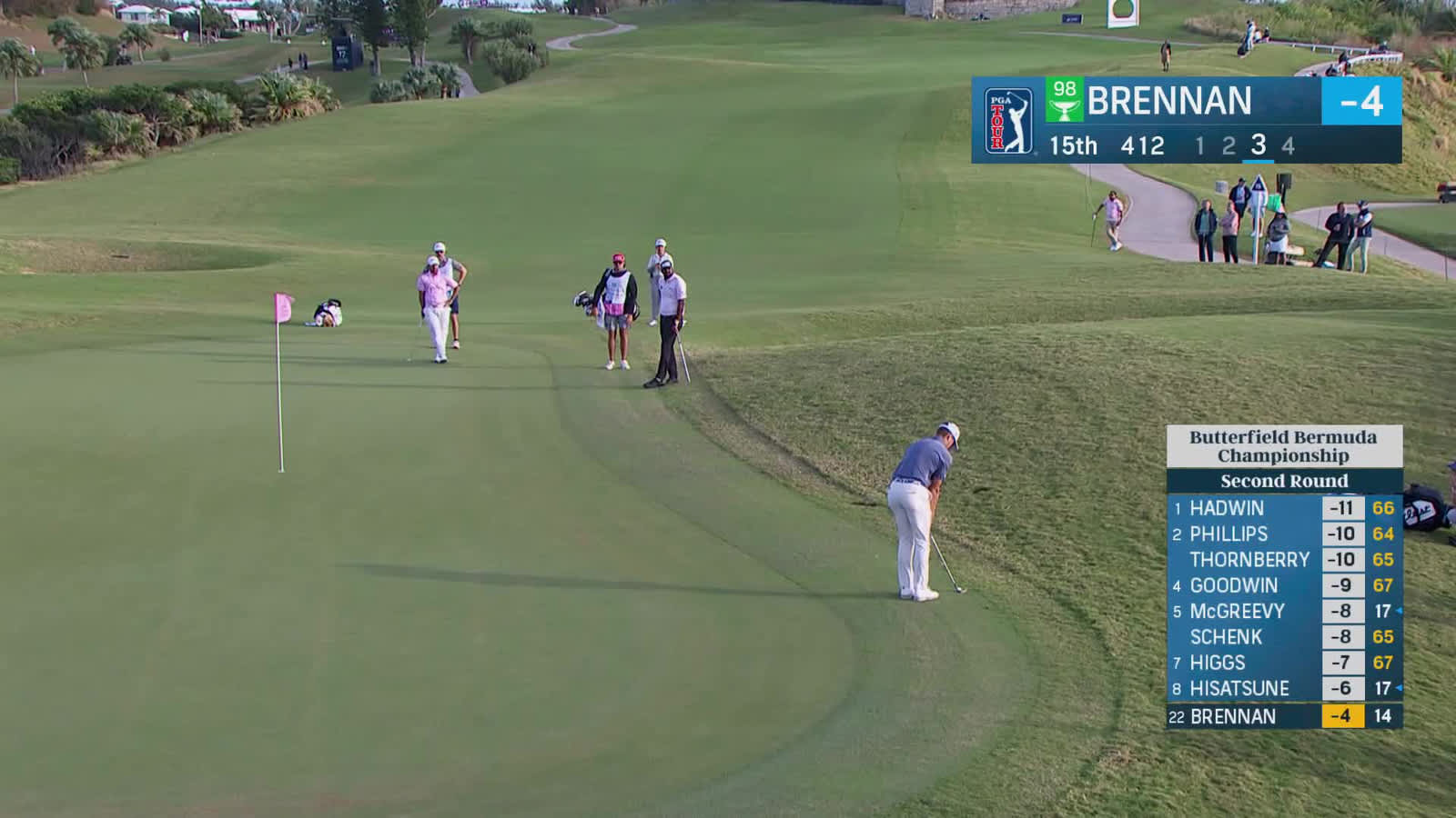 Michael Brennan | Round 2 | 15th hole | Shot 3 | 2025 Butterfield Bermuda