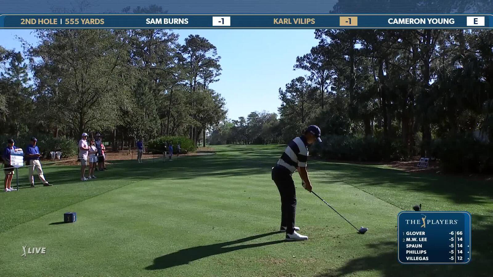 Karl Vilips | Round 1 | 2nd hole | Shot 1 | 2025 THE PLAYERS