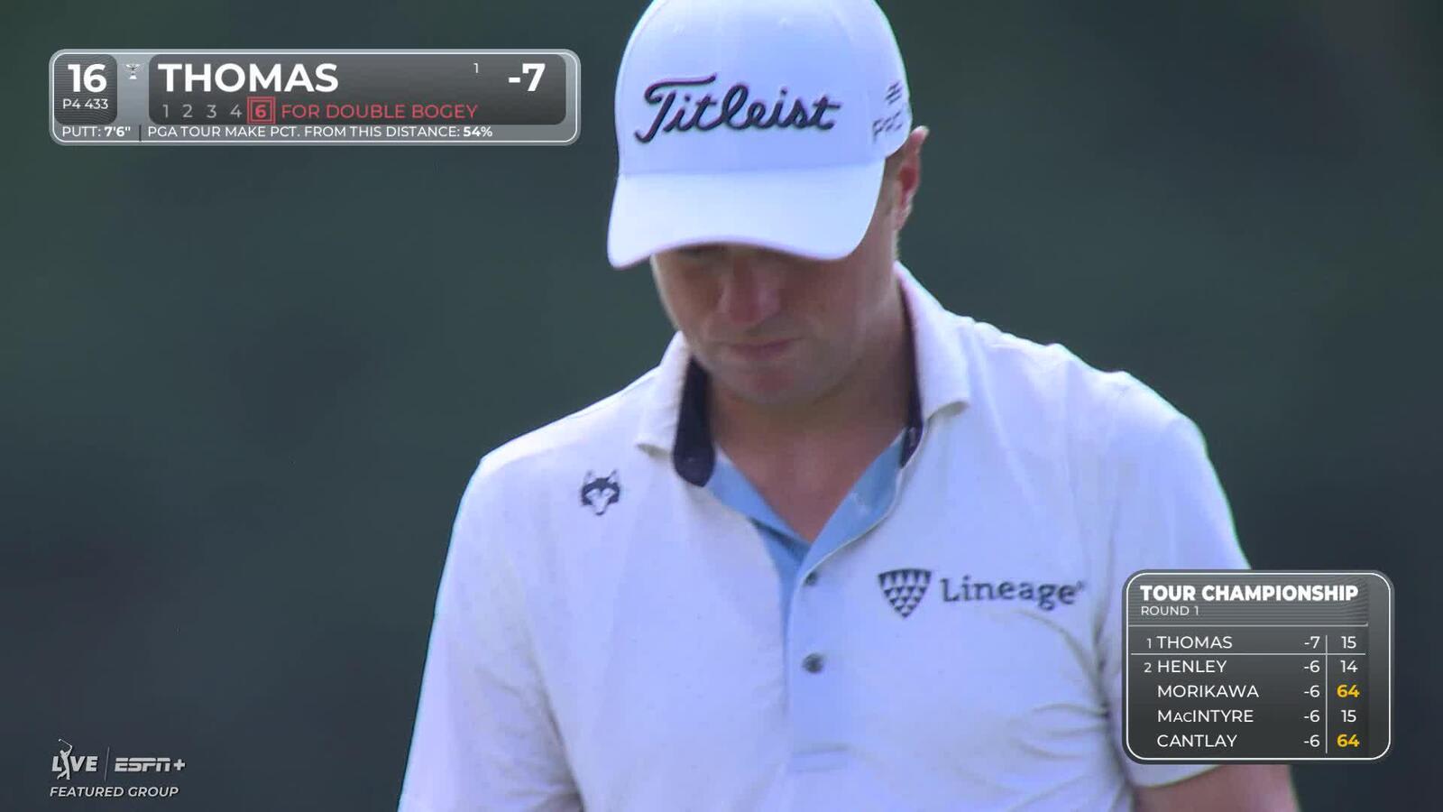 Justin Thomas | Round 1 | 16th hole | Shot 6 | 2025 TOUR Championship