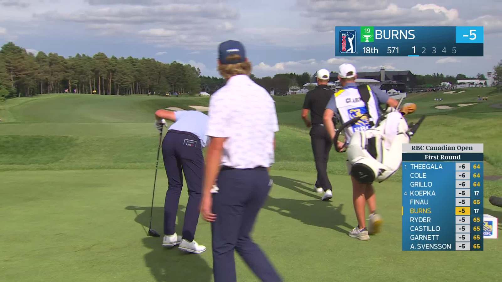 Sam Burns | Round 1 | 18th hole | Shot 1 | 2026 RBC Canadian