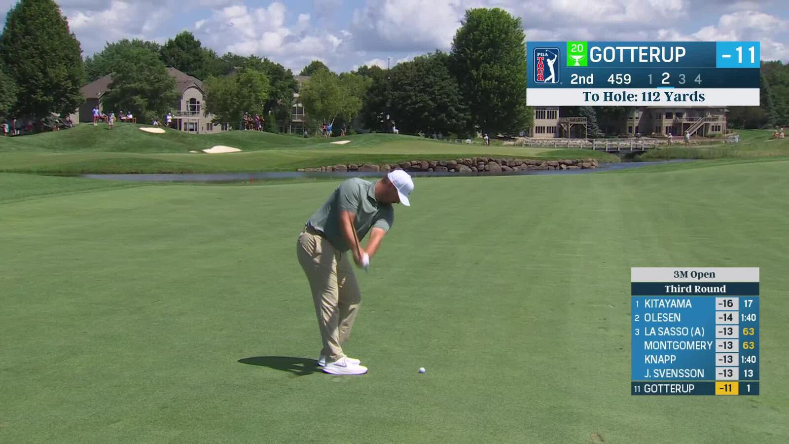 Chris Gotterup | Round 3 | 2nd hole | Shot 2 | 2025 3M Open