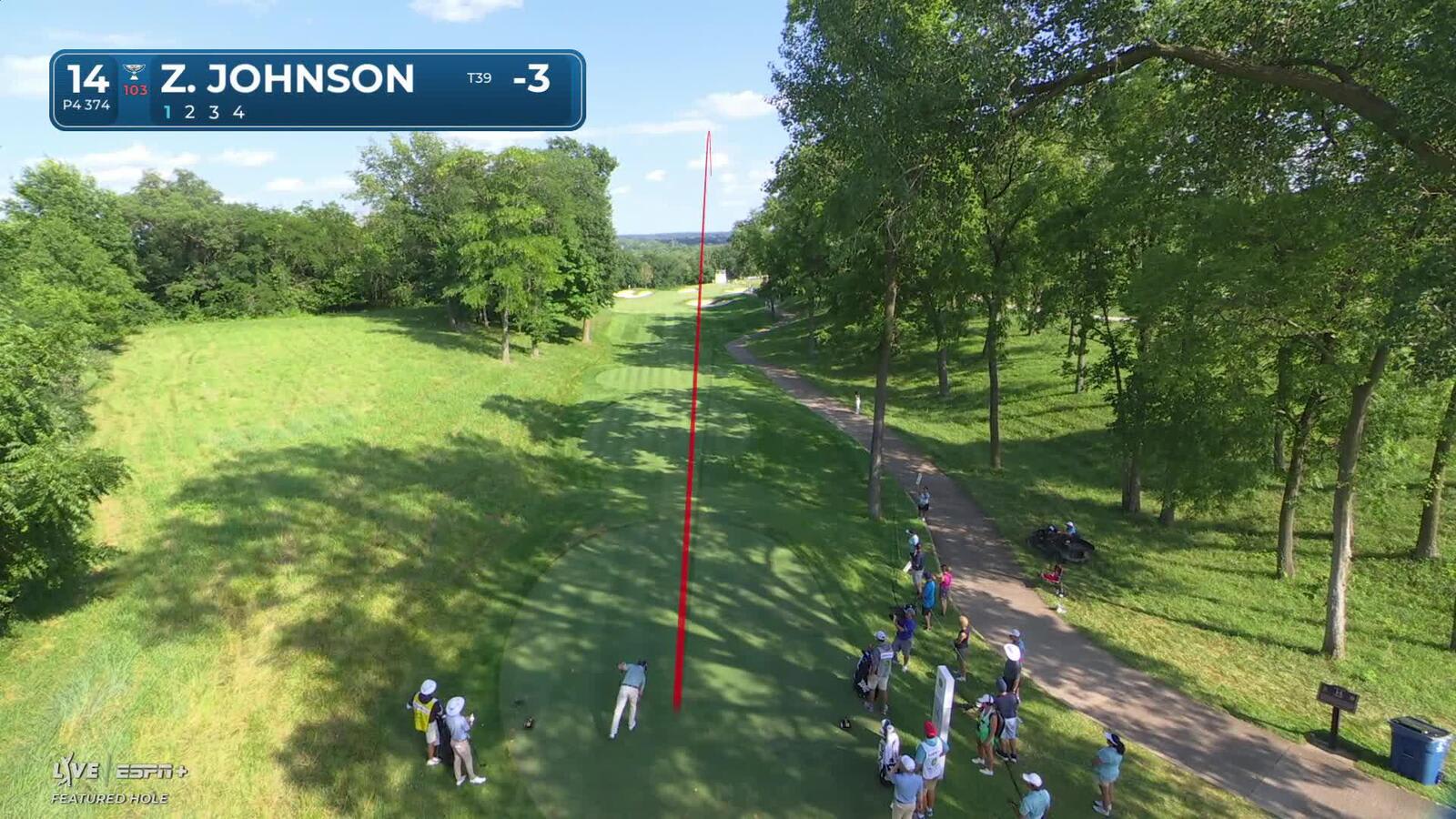 Zach Johnson | Round 1 | 14th hole | Shot 1 | 2025 John Deere