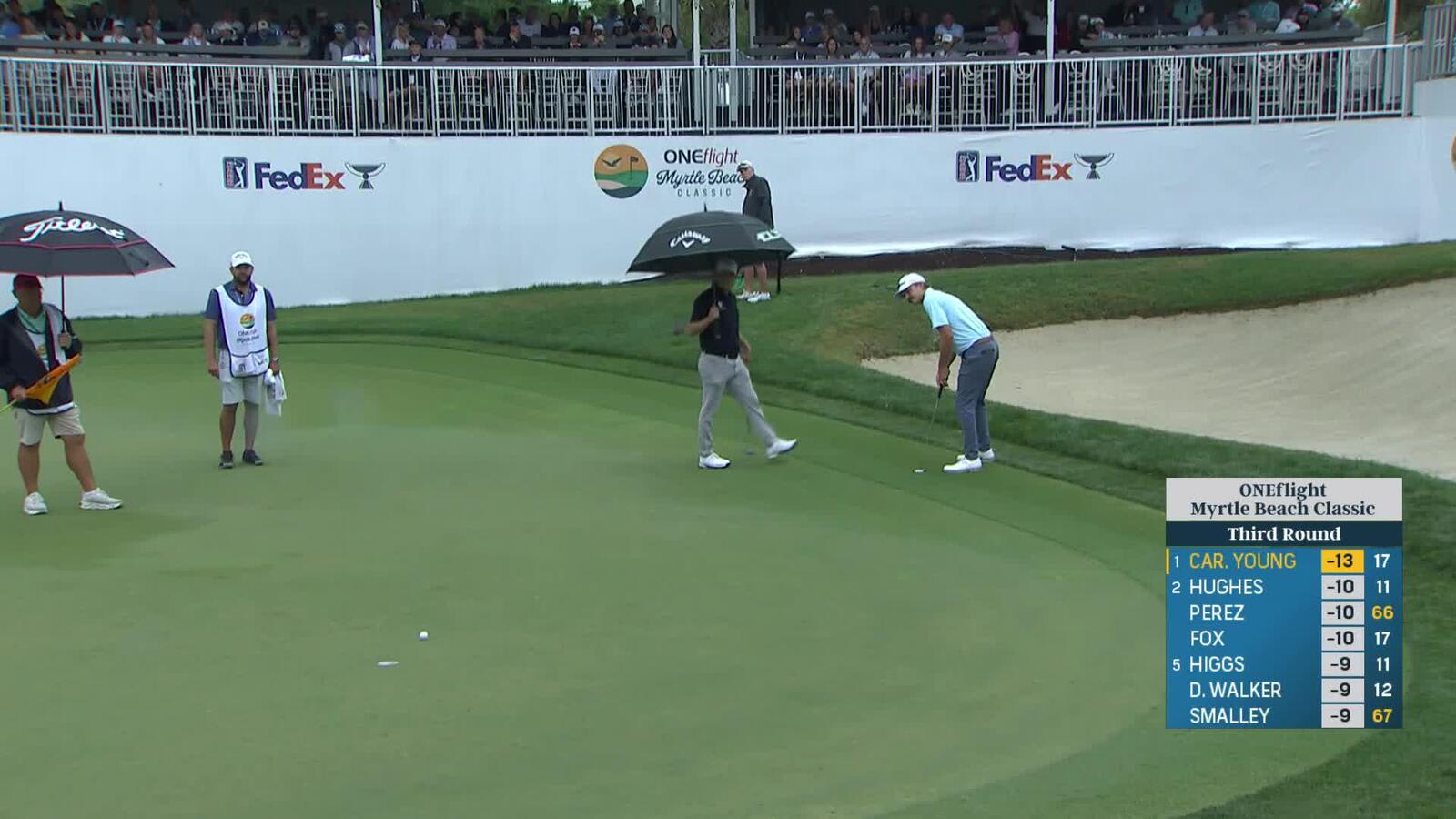 Carson Young | Round 3 | 18th hole | Shot 4 | 2025 ONEflight Myrtle