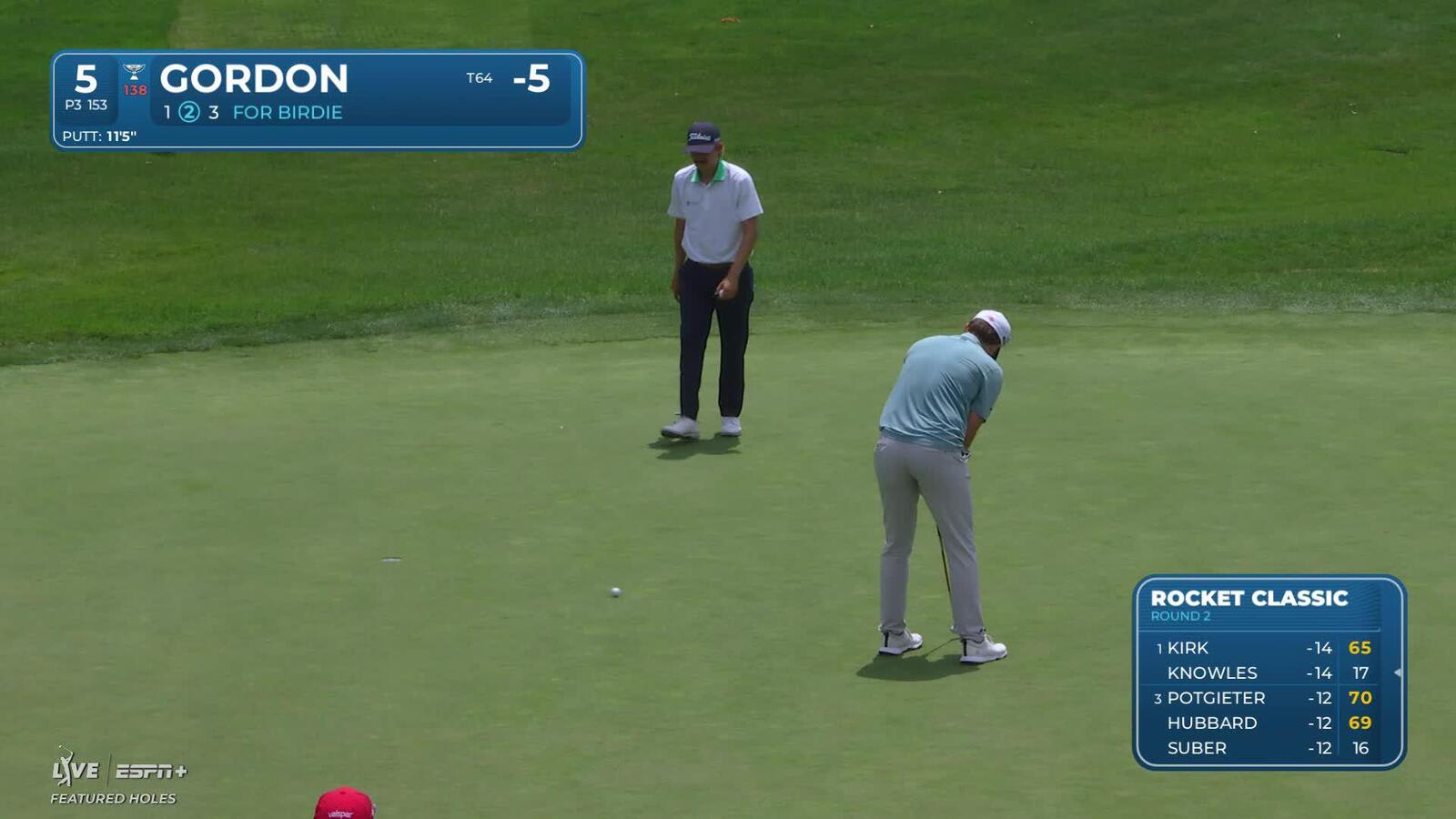 Will Gordon | Round 2 | 5th hole | Shot 3 | 2025 Rocket Classic