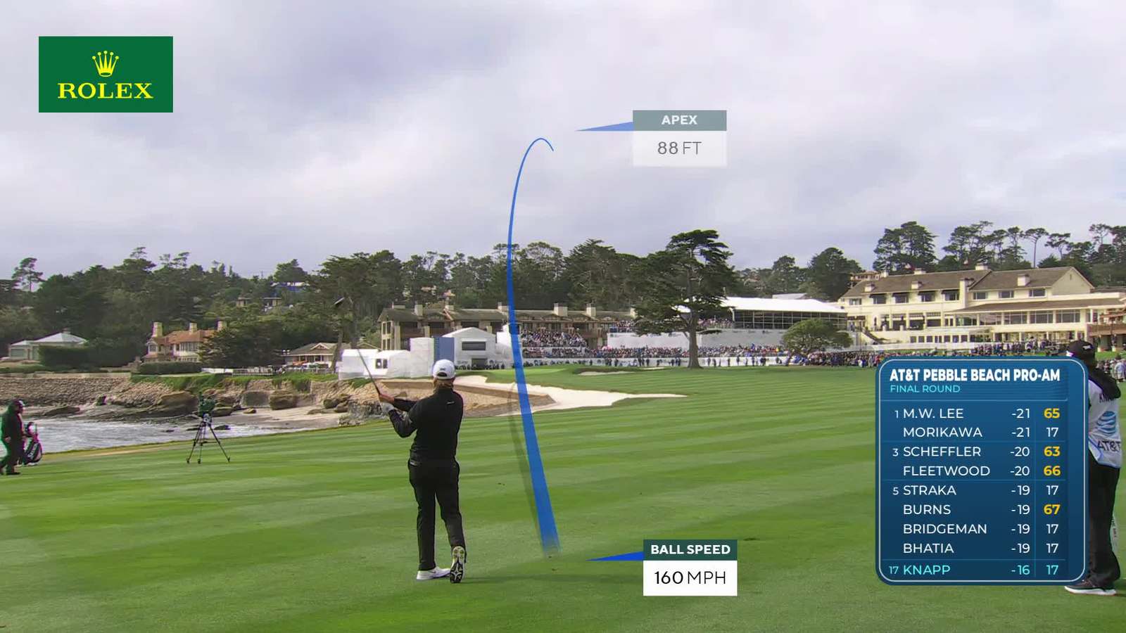 Jake Knapp | Round 4 | 18th hole | Shot 1 | 2026 AT&T Pebble Beach