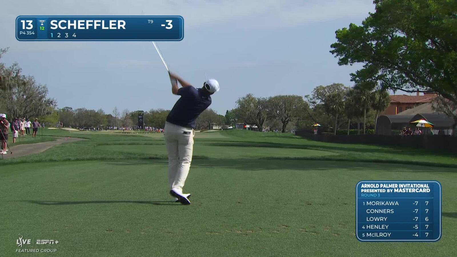 Scottie Scheffler | Round 3 | 13th hole | Shot 1 | 2025 Arnold Palmer ...
