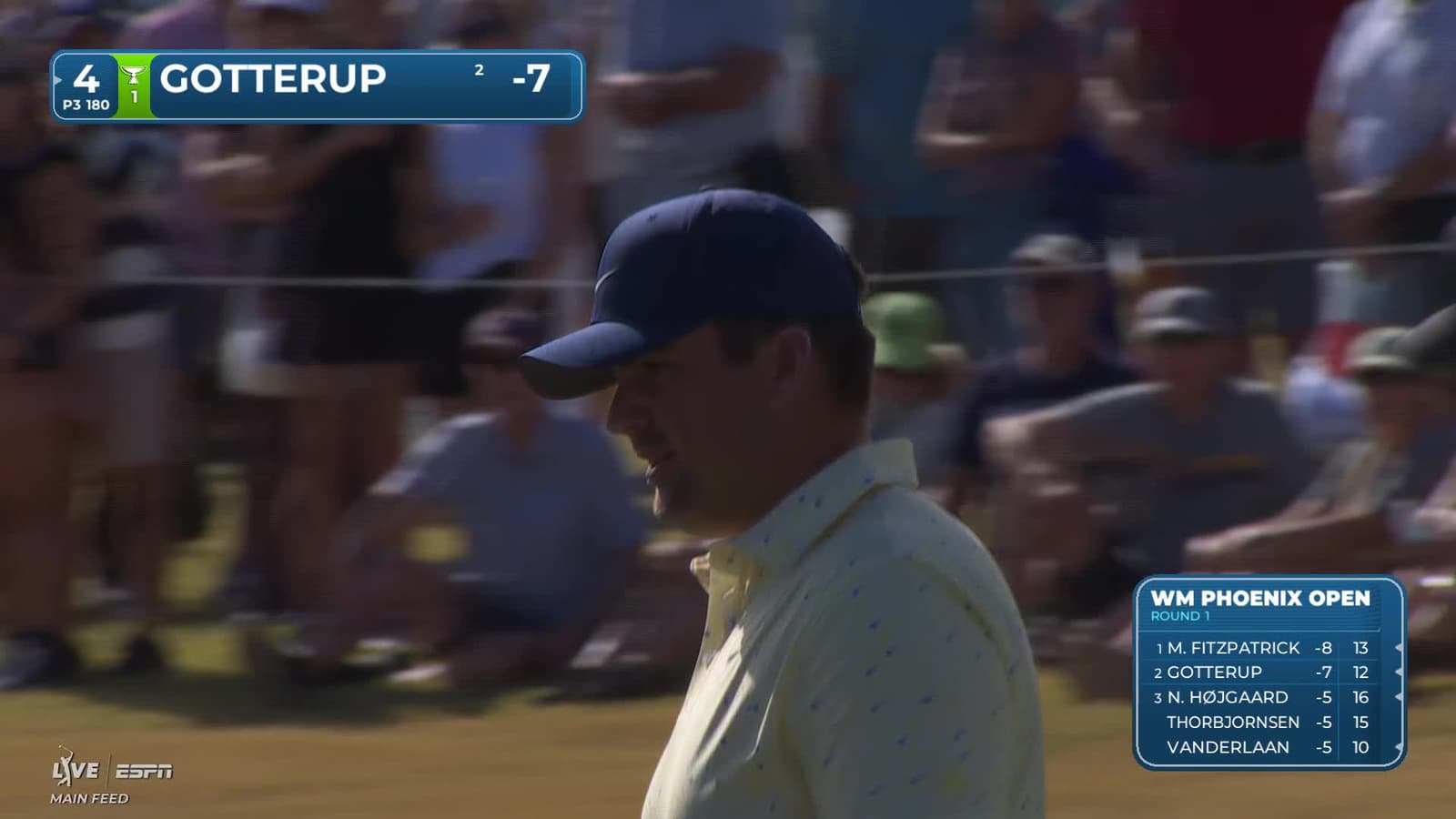 Chris Gotterup | Round 1 | 4th hole | Shot 2 | 2026 WM Phoenix Open