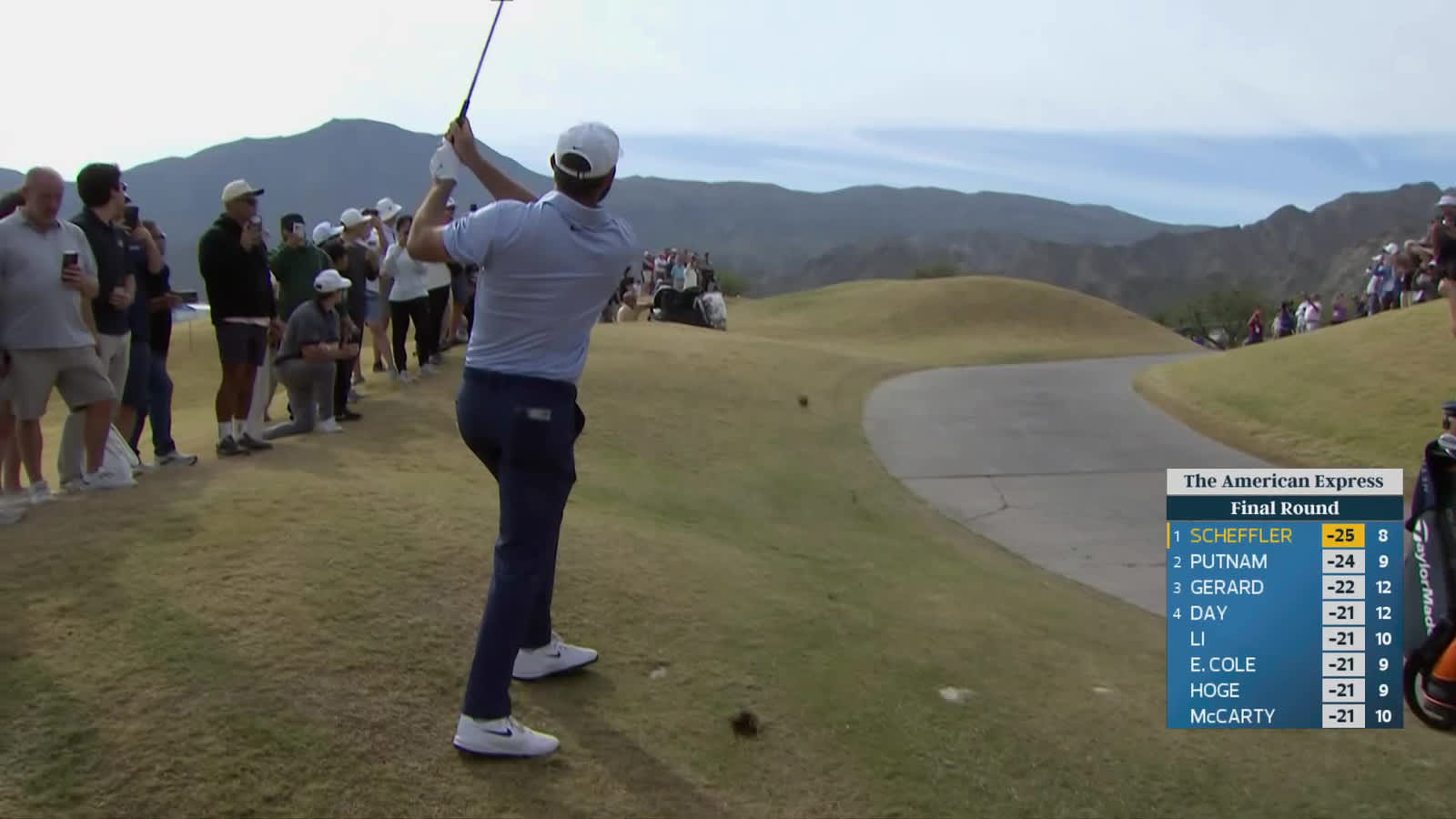 Scottie Scheffler | Round 4 | 9th hole | Shot 2 | 2026 The American Express