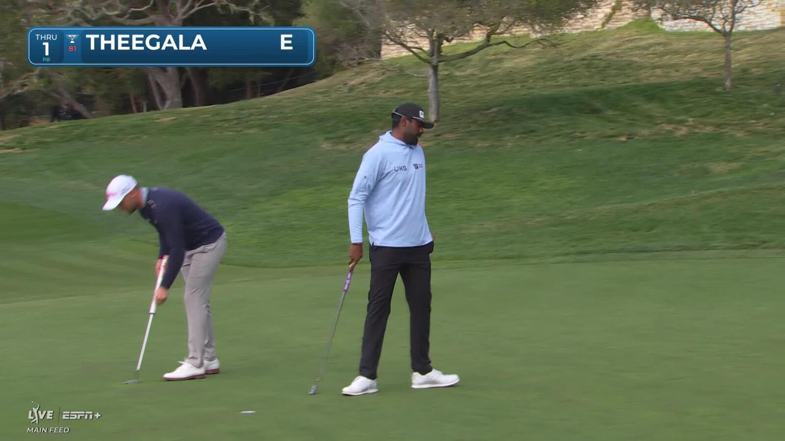 Sahith Theegala | Round 1 | 1st hole | Shot 4 | 2025 AT&T Pebble Beach