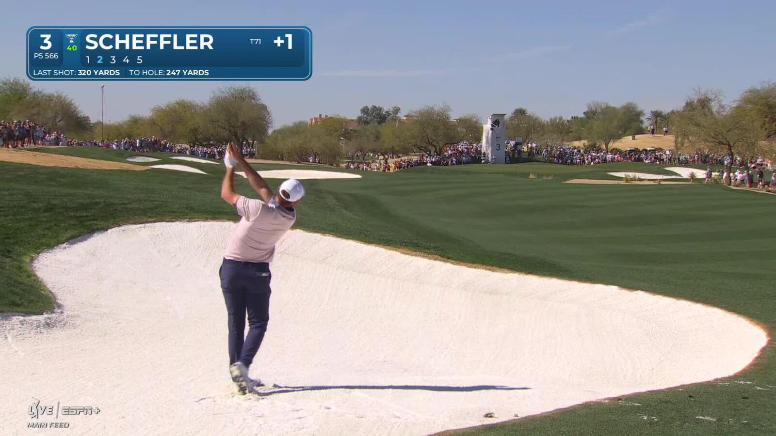 Scottie Scheffler | Round 1 | 3rd hole | Shot 2 | 2025 WM Phoenix Open