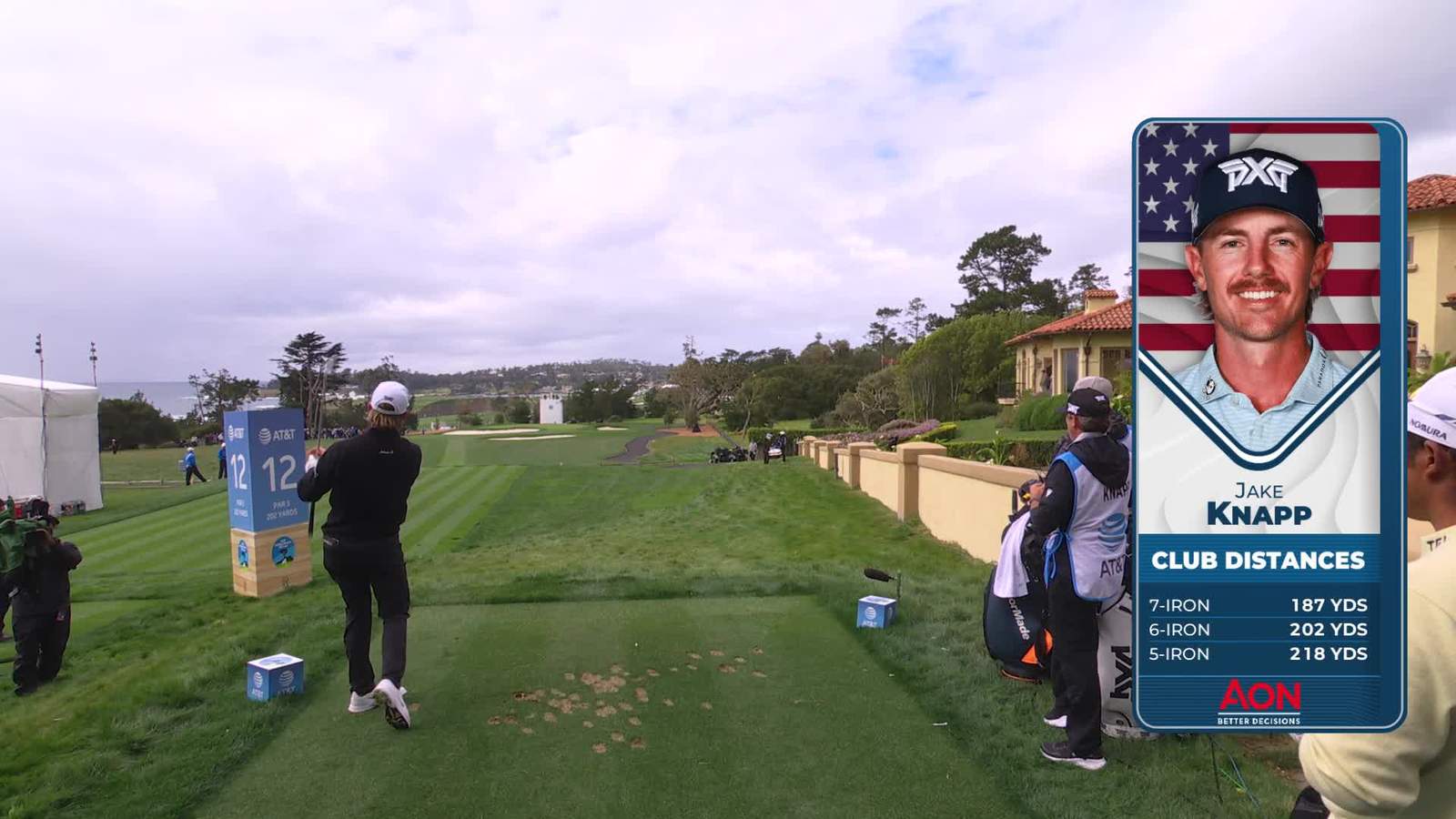 Jake Knapp | Round 4 | 12th hole | Shot 1 | 2026 AT&T Pebble Beach