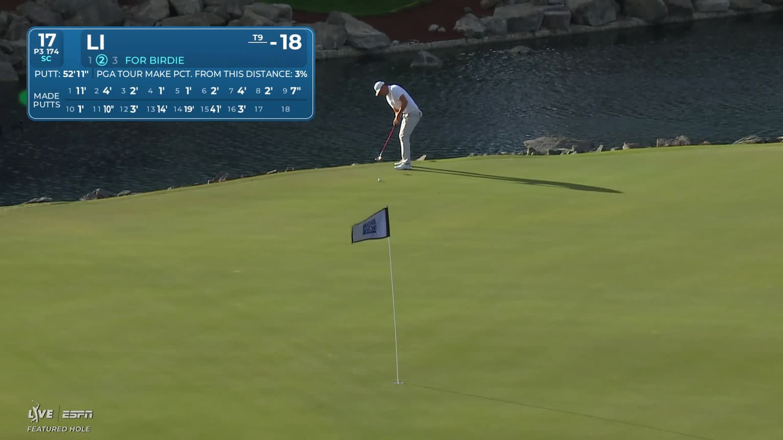 Haotong Li | Round 3 | 17th hole | Shot 2 | 2026 The American Express