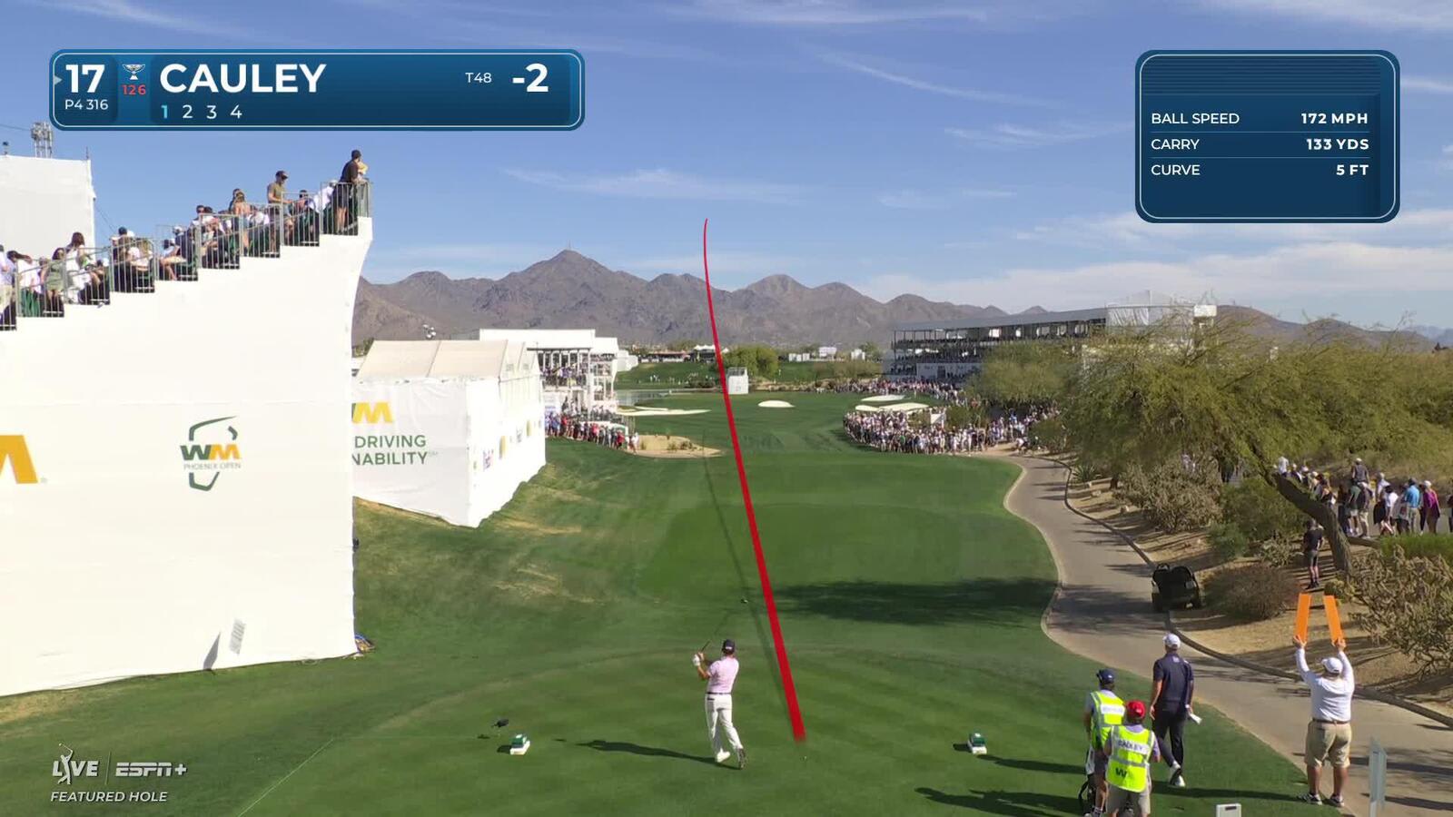 Bud Cauley | Round 2 | 17th hole | Shot 1 | 2025 WM Phoenix Open